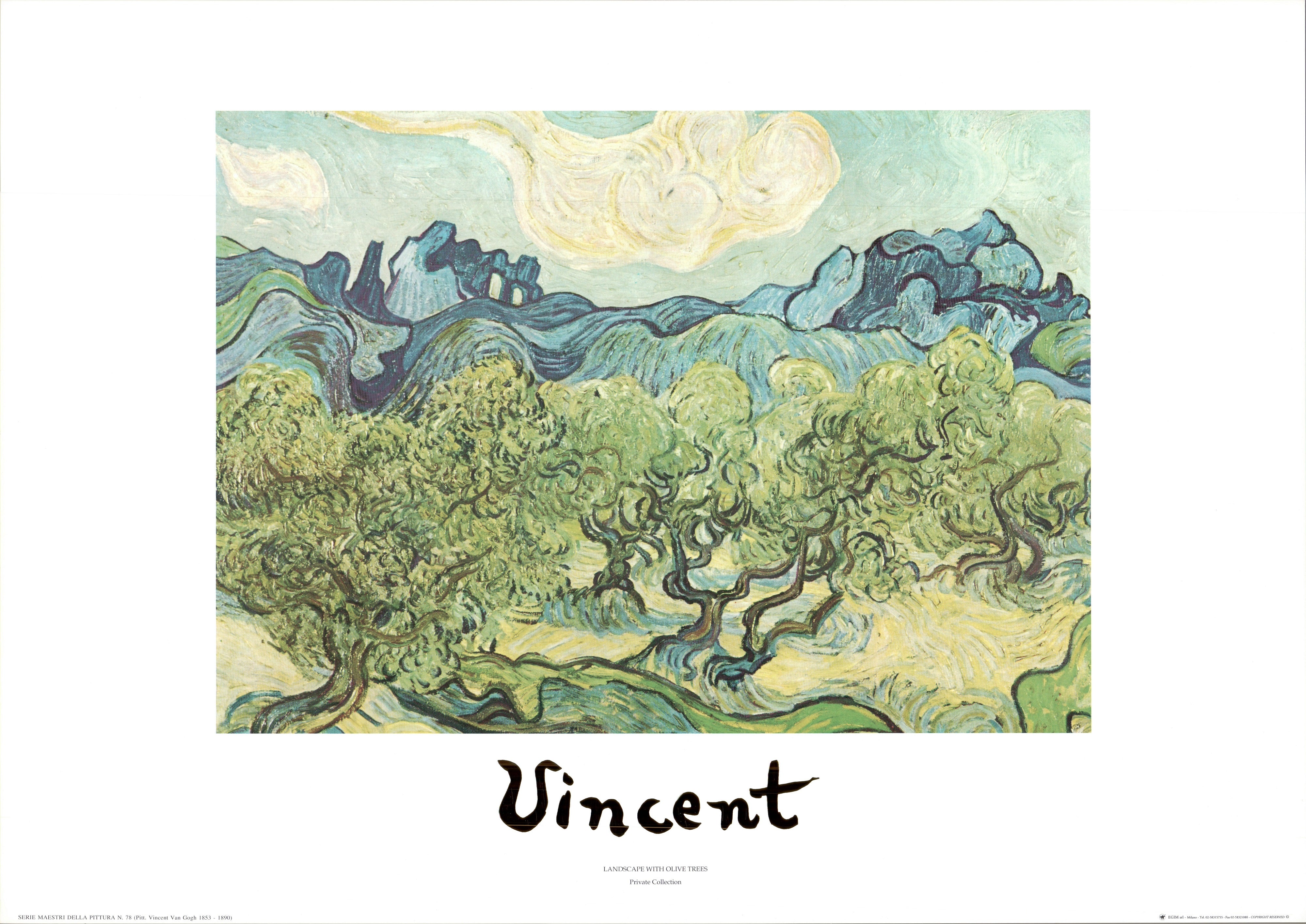 Landscape With Olive Trees by Vincent Van Gogh - 20 X 28" (Art Print ...