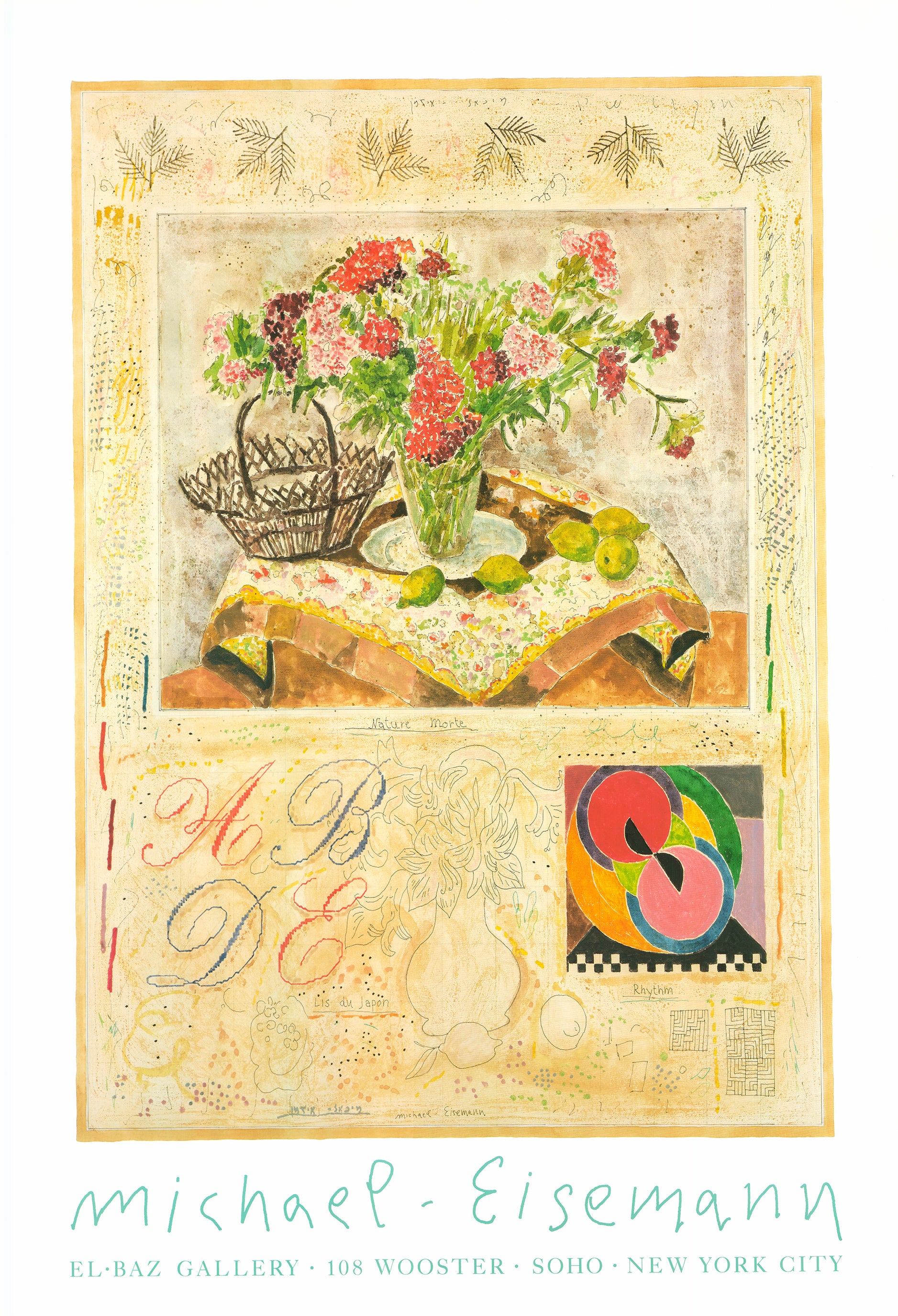 Nature Morte by Michael Eisemann - 27 X 39 Inches (Offset Lithography ...