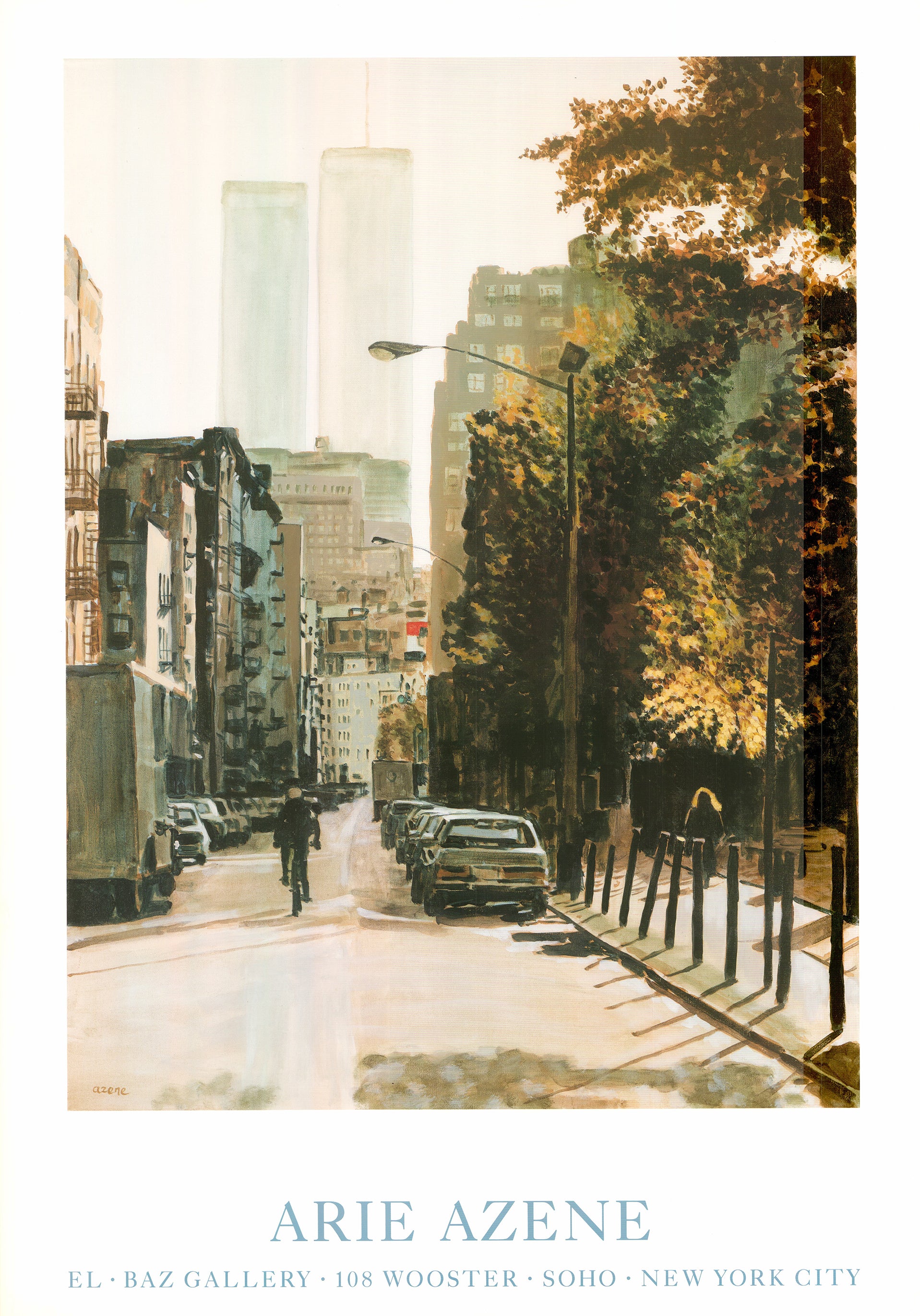 Twin Tower by Arie Azene - 27 X 39 Inches (Offset Lithography ...