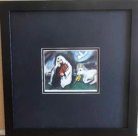 Solitude, 1933 by Marc Chagall - 13 X 13 Inches (Framed Lithograph Rea ...