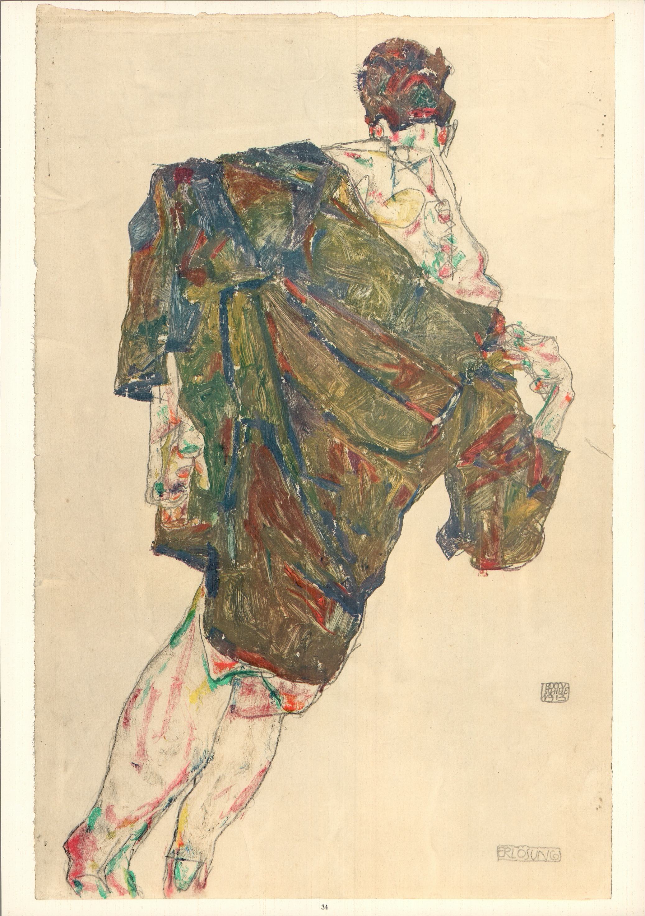 Deliverance, 1913 by Egon Schiele - 14 X 20 Inches (Offset Lithograph ...