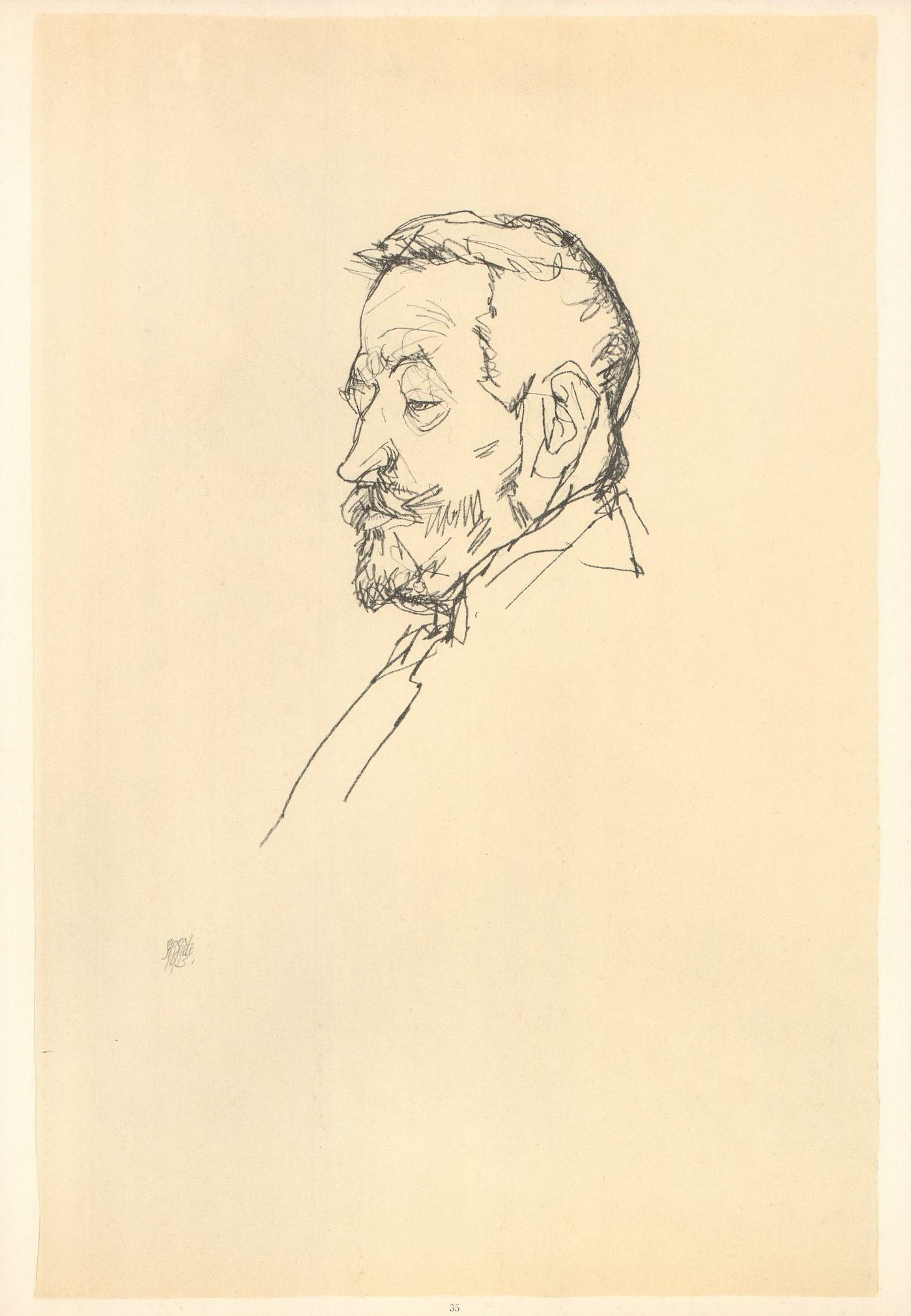 Portrait of Heinrich Benesch, 1913 by Egon Schiele - 14 X 20 ...
