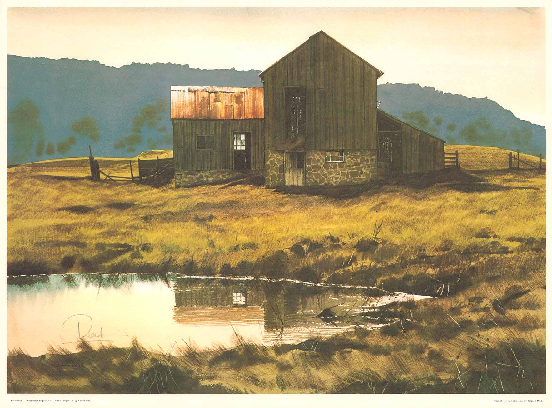 Reflections by Jack Reid - 19 X 25 Inches (Watercolor) – Artistica Fine Art