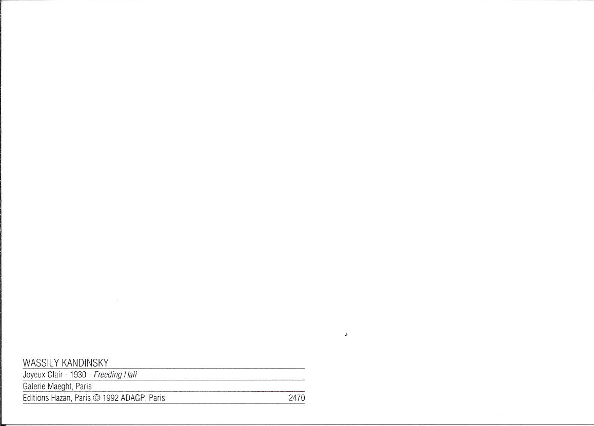 Freeding Hall, 1930 by Wassily Kandinsky - 4 X 6 Inches (10 Postcards ...