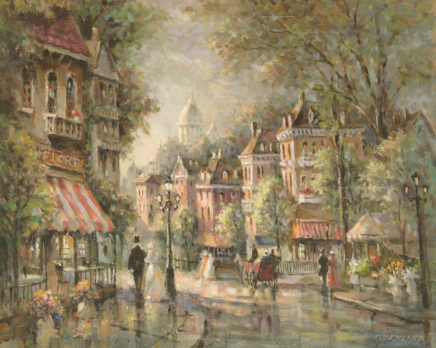French Street Scene II by Bjorkland - 16 X 20 Inches (Art Print ...