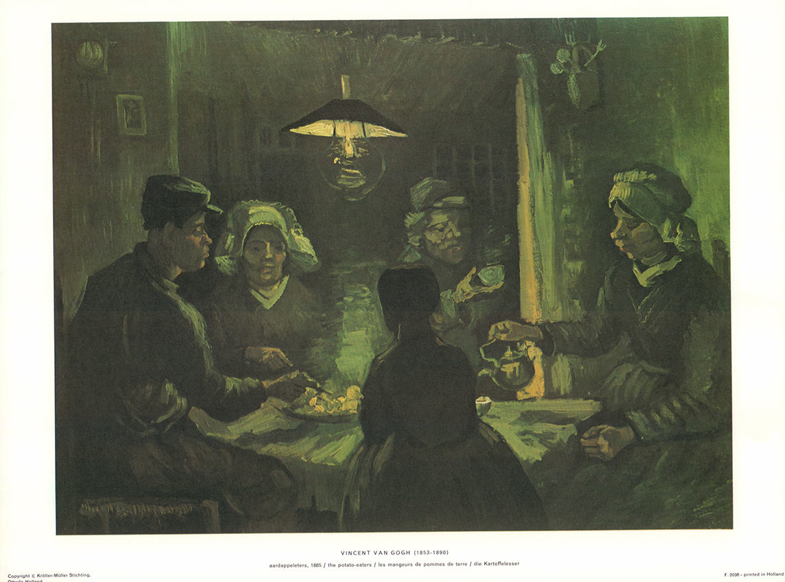 Les Mangeurs de Pomme de Terre 1885 by Vincent Van Gogh - 13 X 16 Inch ...