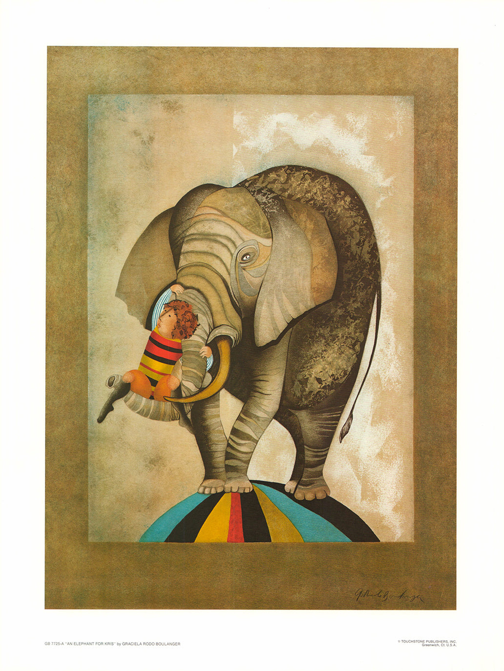 An Elephant for Kris by Graciela Rodo Boulanger - 14 X 17 Inches (Offs ...