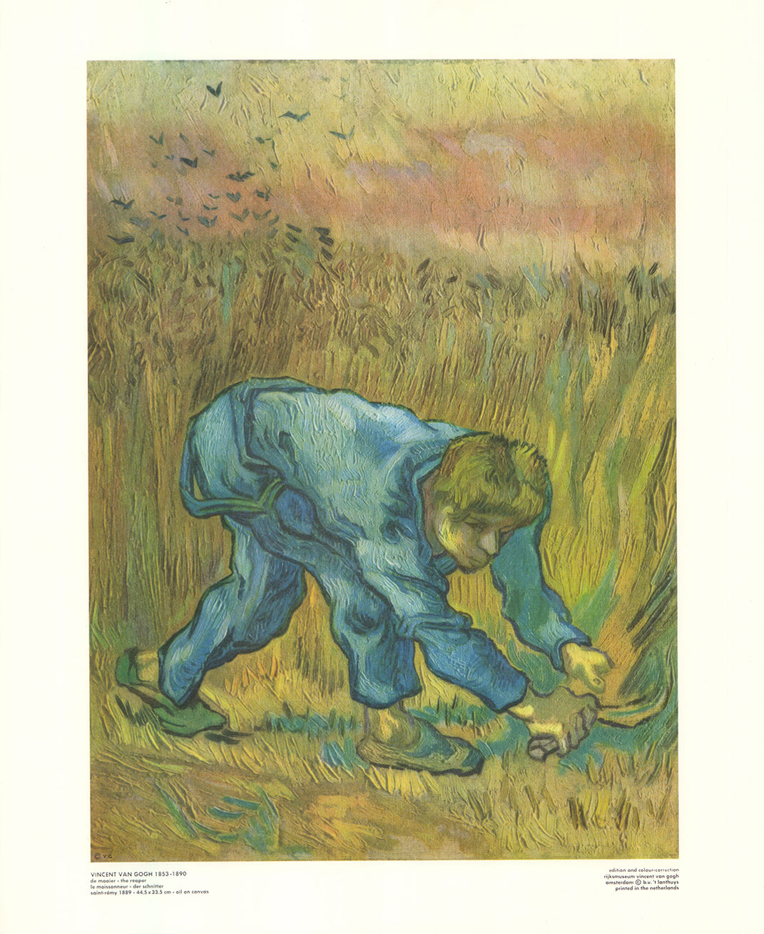 Le Moissonneur 1889 by Vincent Van Gogh - 16 X 20 Inches (Art Print ...