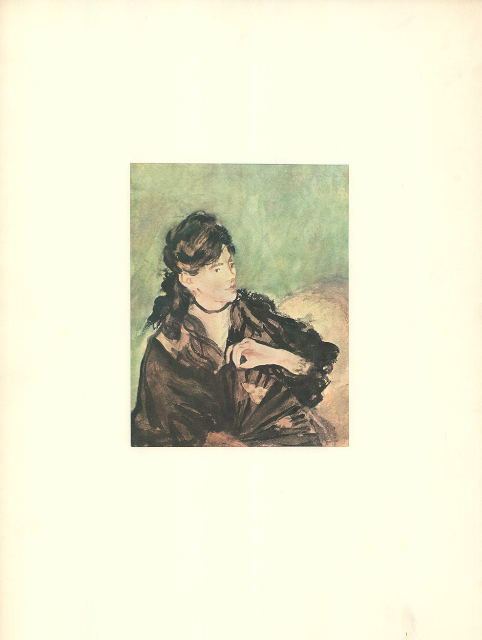 Lady with Fan by Edouard Manet - 14 X 19 Inches (Offset Lithograph in ...
