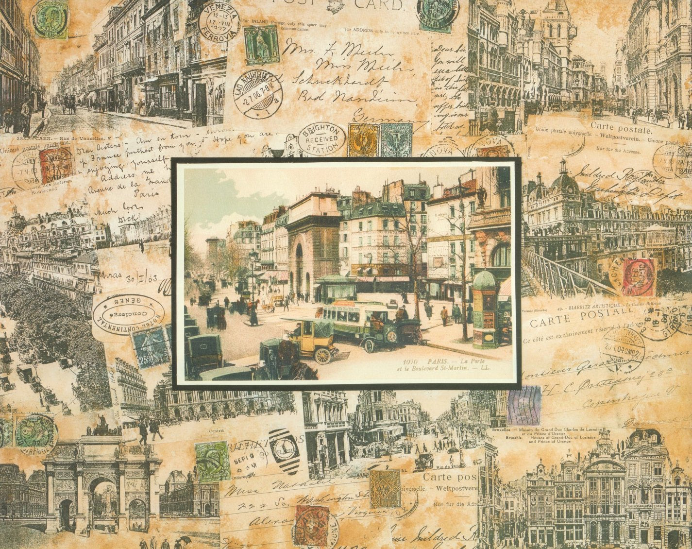Postcards from Paris by Miles Graff - 20 X 17 Inches (Art Print ...