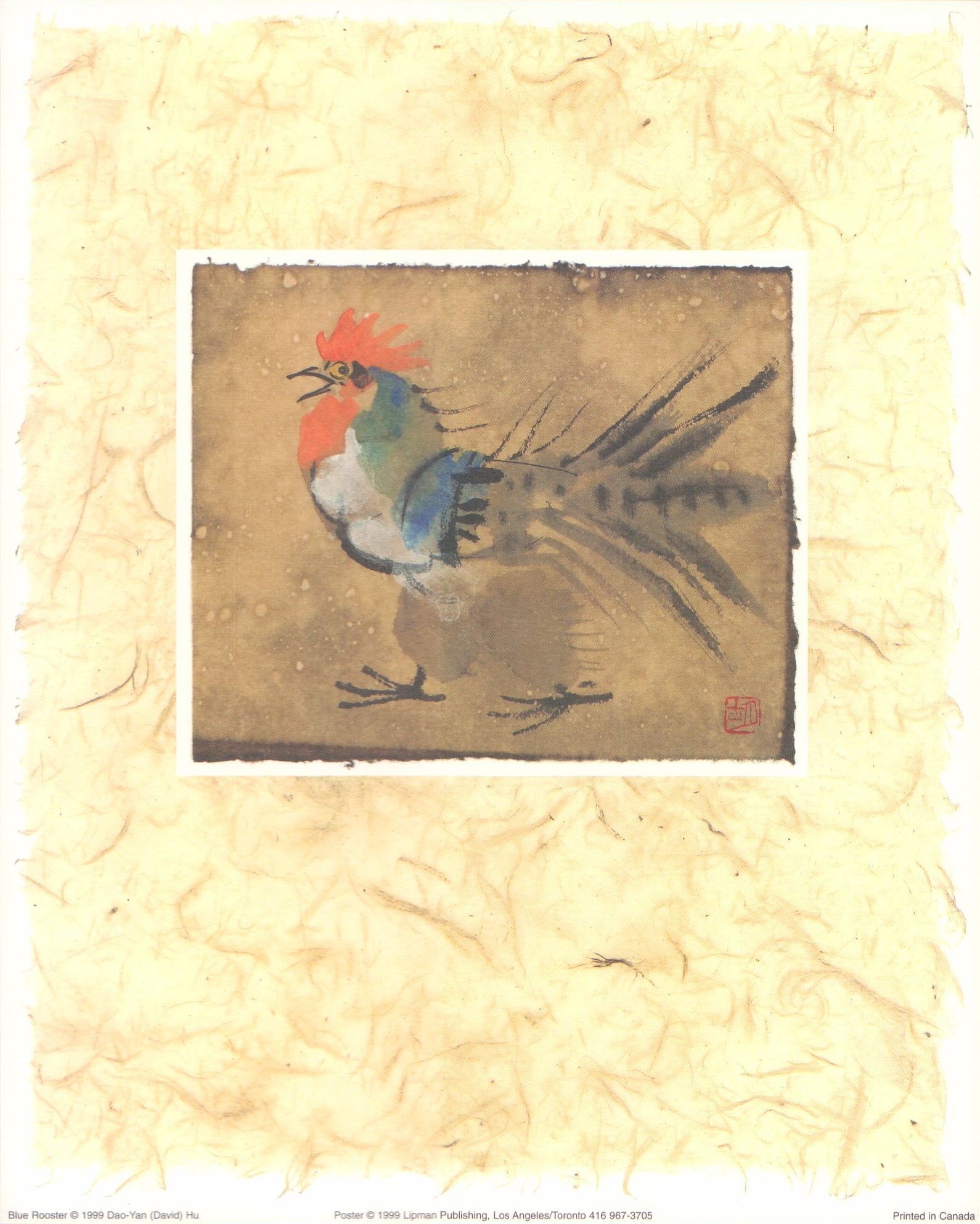 Blue Rooster, 1999 by David Hu - 8 X 10 Inches (Art Print) – Artistica ...