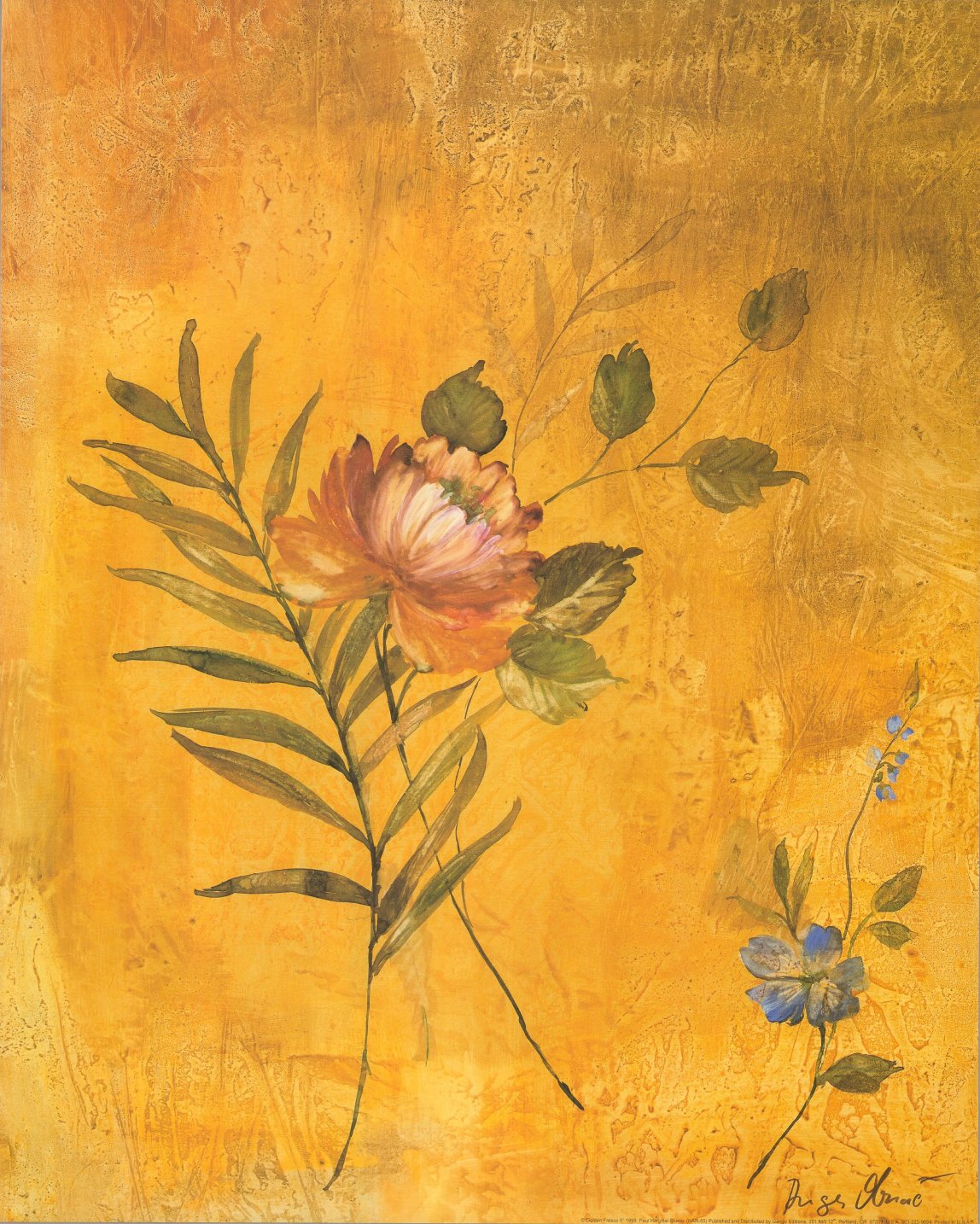 Golden Fresco II by Paul Hargittai - 16 X 20 Inches (Art Print ...