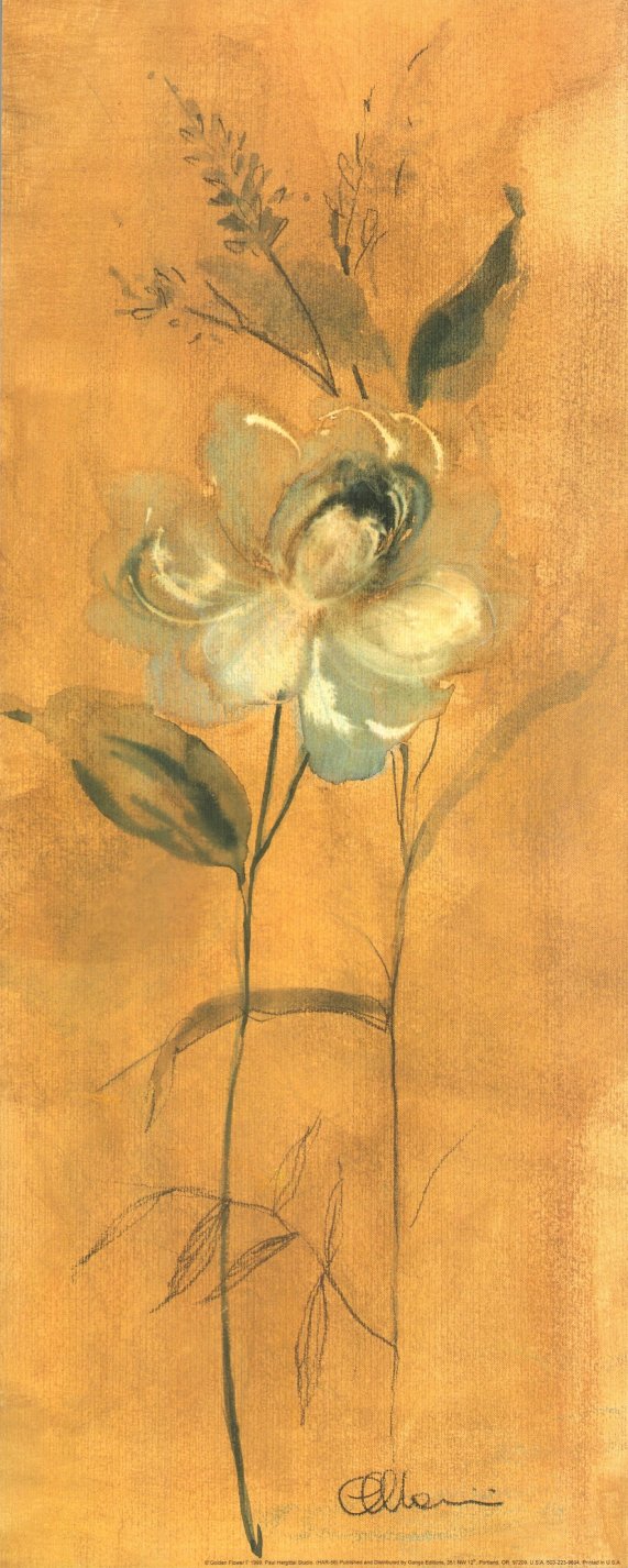Golden Flower I by Paul Hargittai - 8 X 20 Inches (Art Print ...