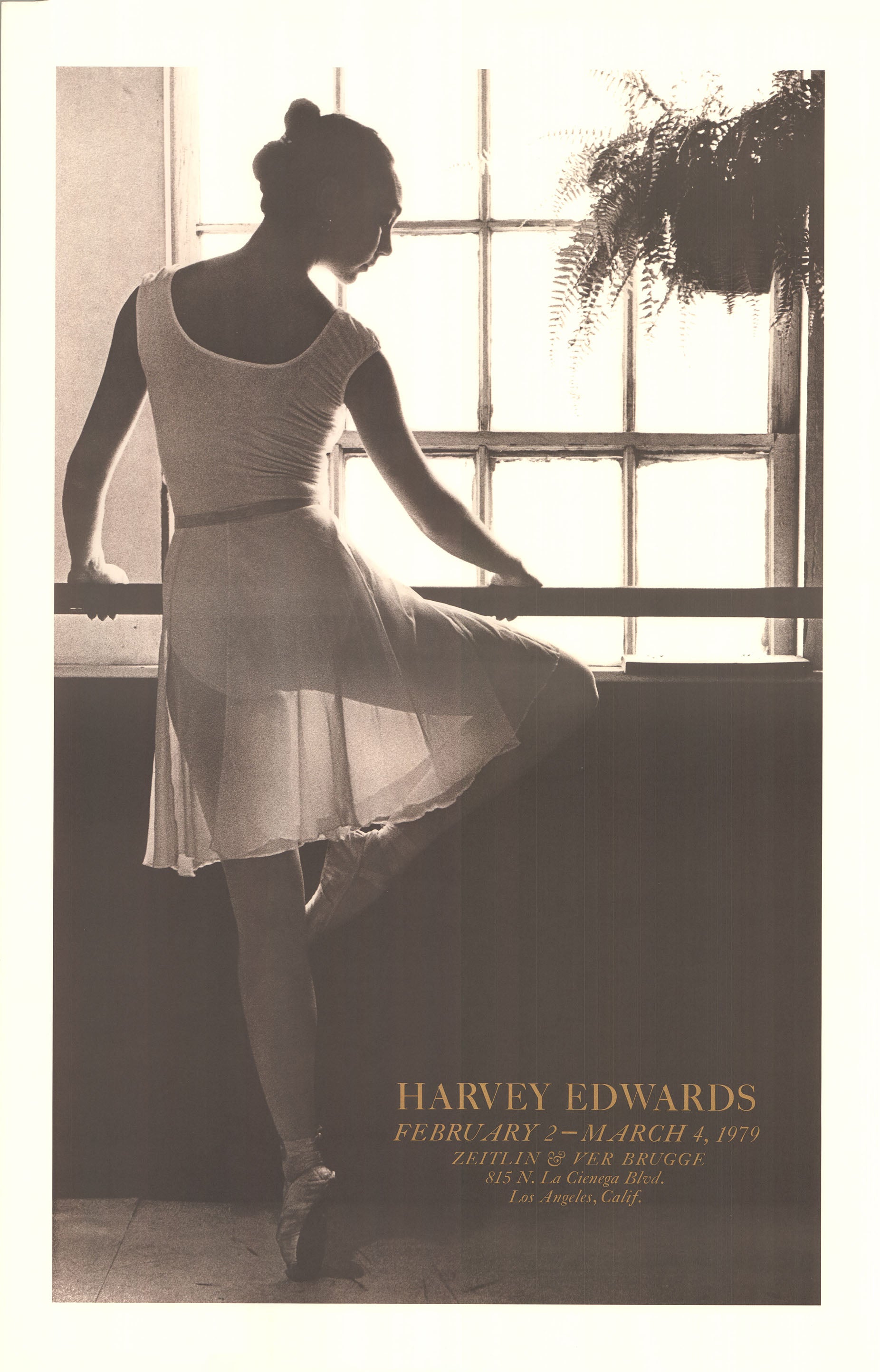 Ballerina Lady by the Window by Harvey Edwards-26X39"(Offset Lithograph ...