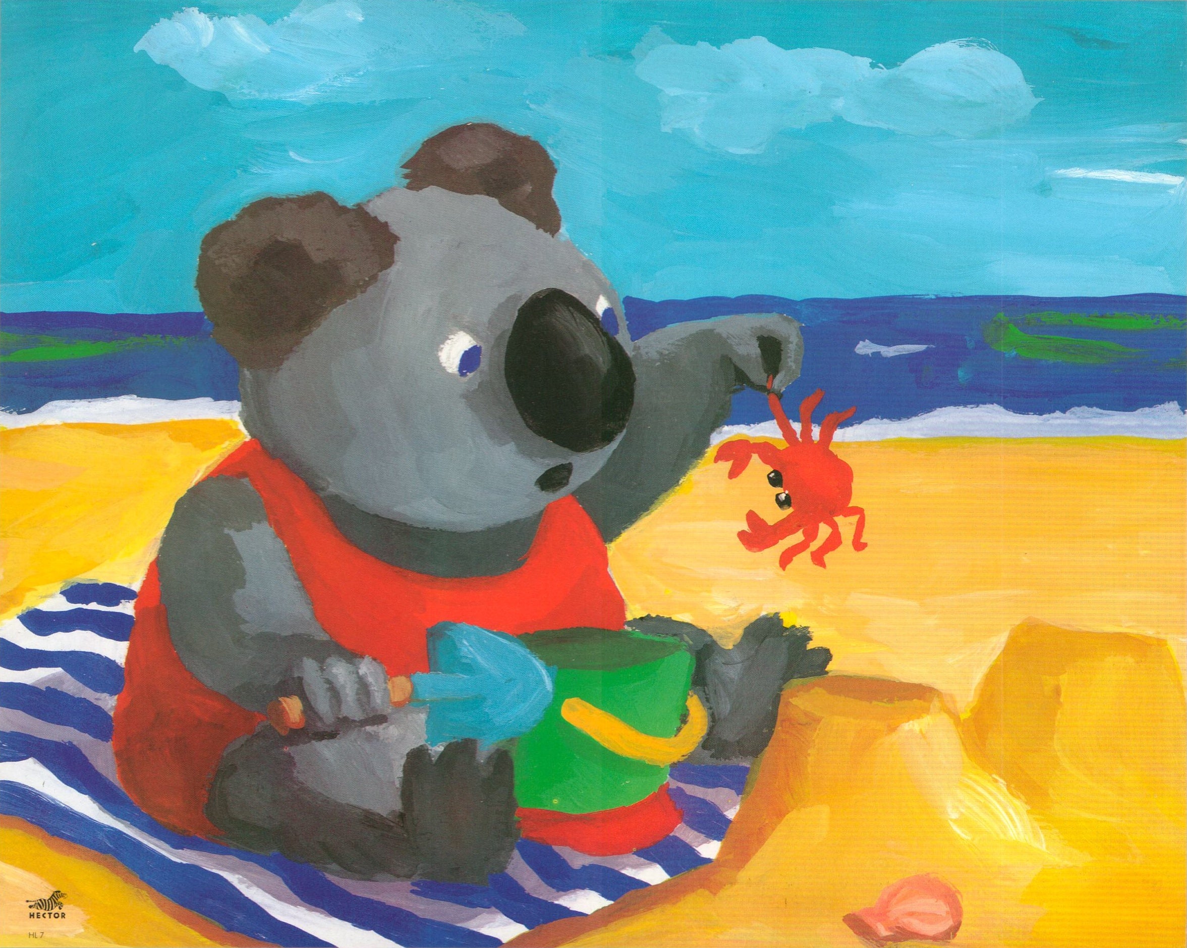 Norbert At the Beach by Antoon Krings - 10 X 12 Inches (Art Print ...