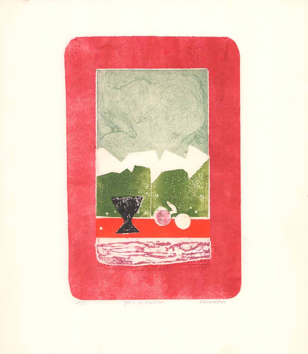 Dans la Fenetre by Eva Landori - 15 X 17 Inches (Etching Numbered & Si ...