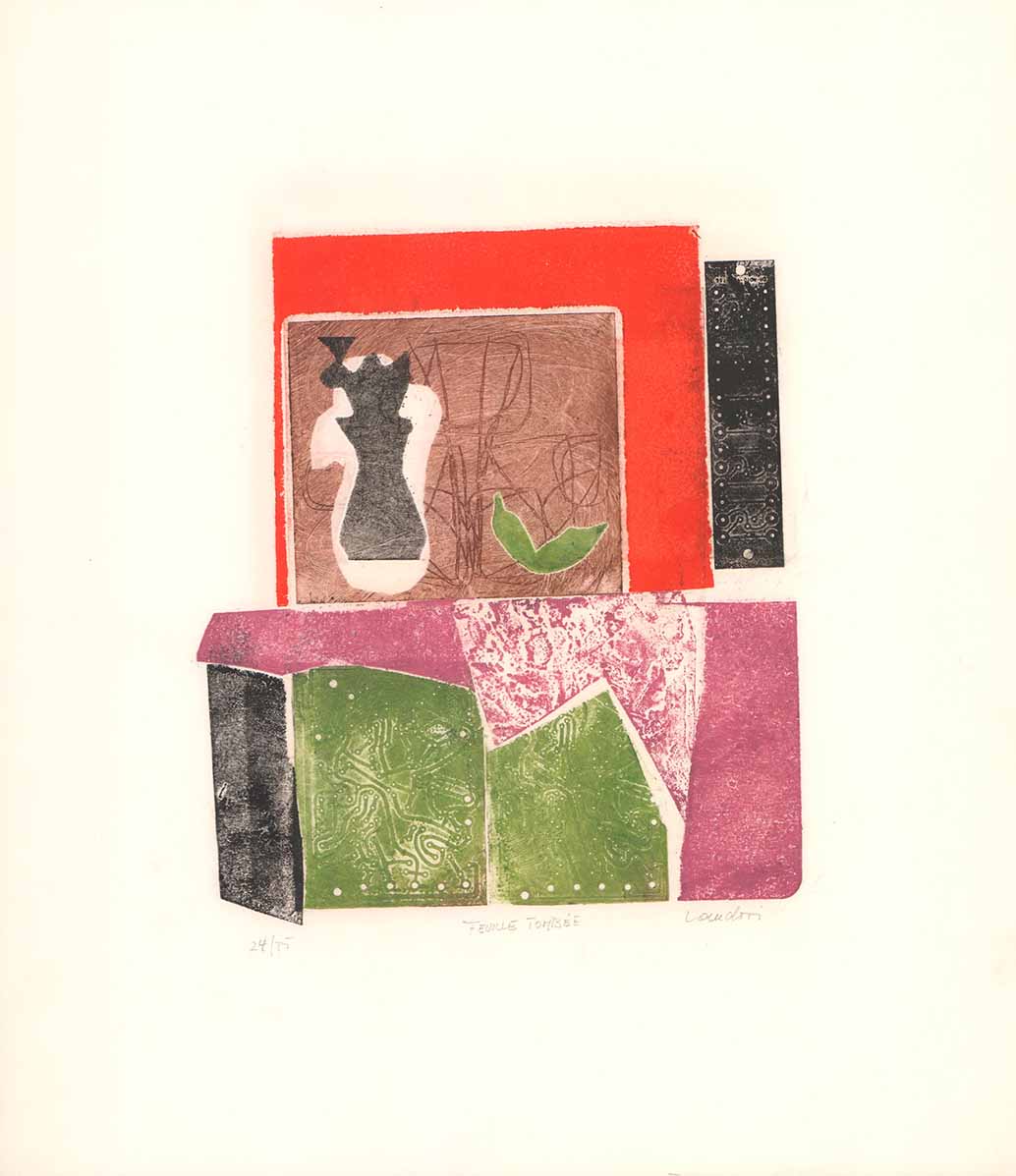 Feuille Tombee by Eva Landori - 15 X 17 Inches (Etching Numbered & Sig ...