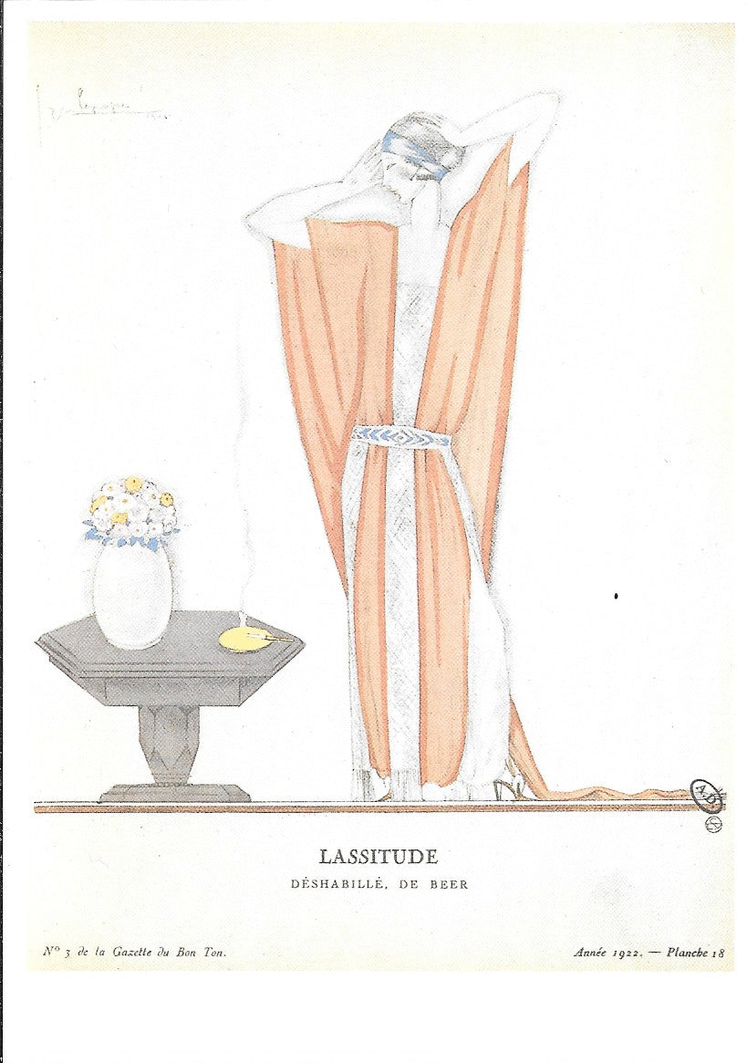 Lassitude by Georges Lepape - 4 X 6 Inches (10 Postcards) – Artistica ...