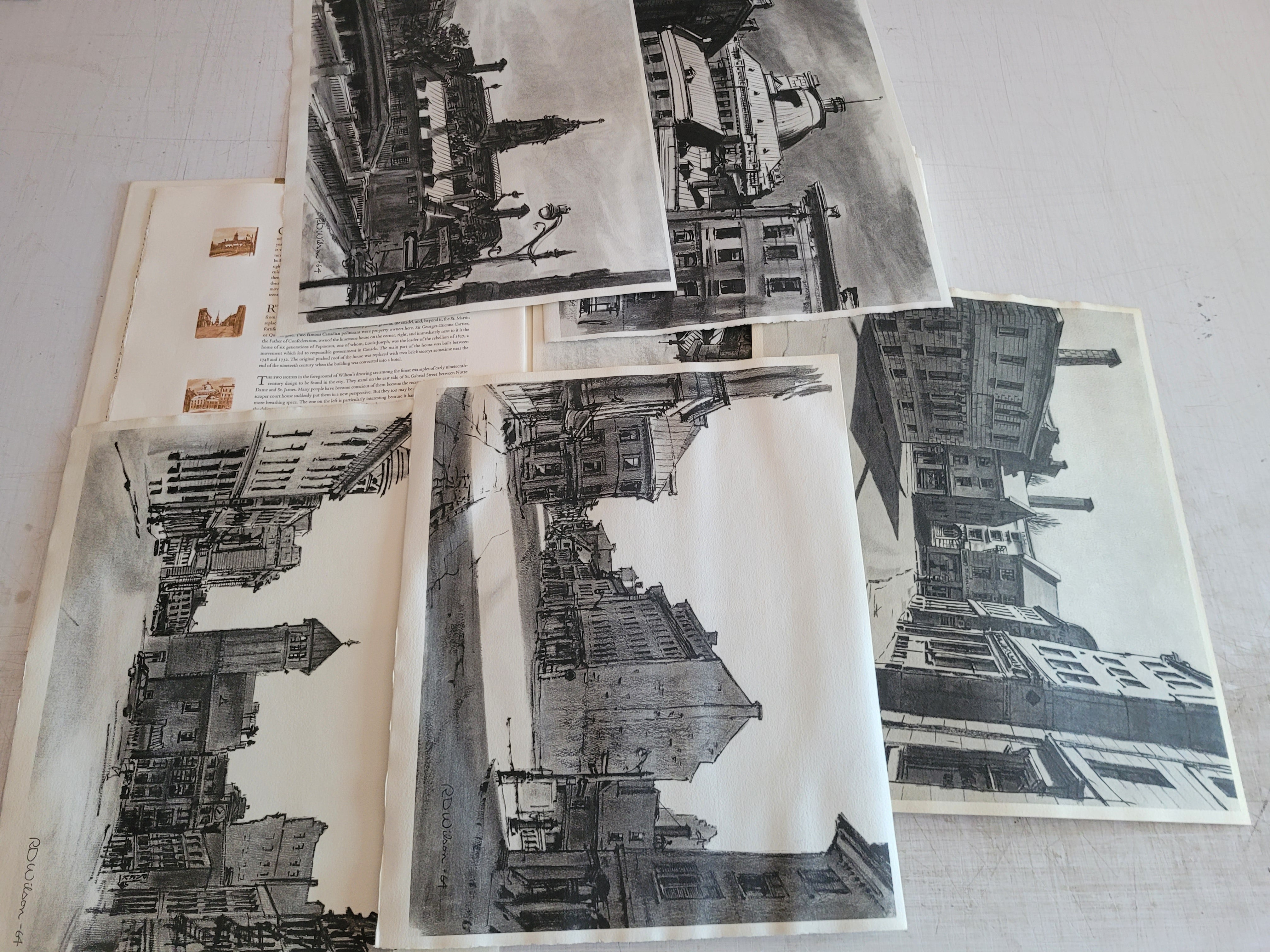 LIVING PAST OF MONTREAL Canadian History Art Drawings by R. D. Wilson ...