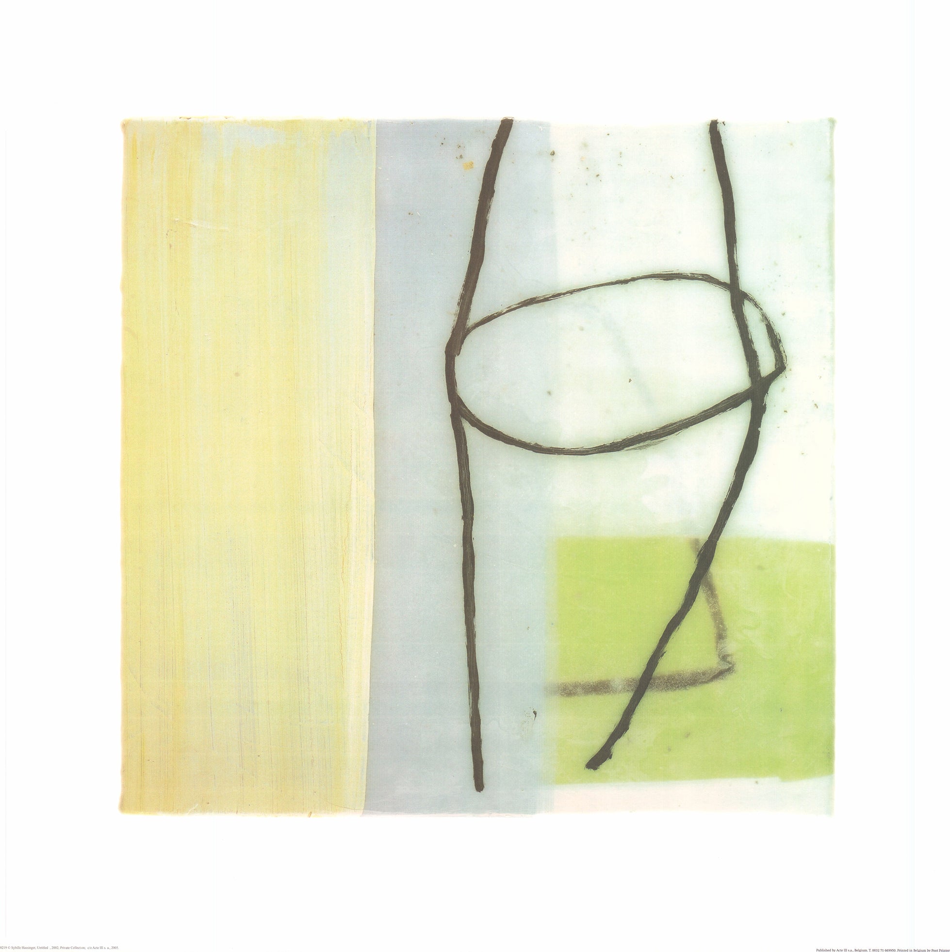 Untitled,2002 by Sybille Hassinger - 27X27" (Watercolour / Aquarelle ...