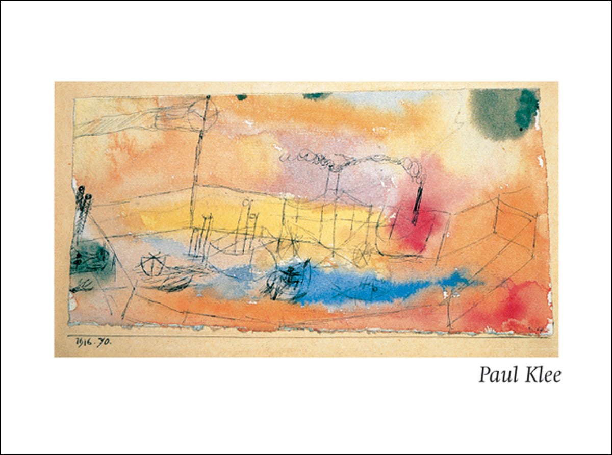 The Fish in the Harbor by Paul Klee - 24 X 32 Inches (Watercolour ...