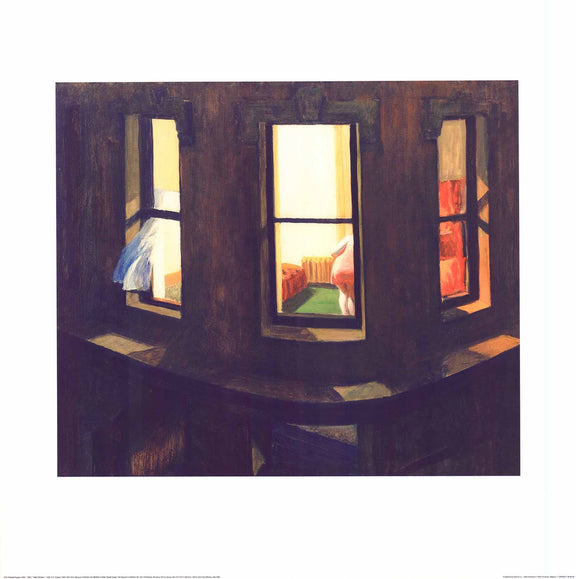 Night Window, 1928 by Edward Hopper - 27 X 27" (Offset Lithograph ...
