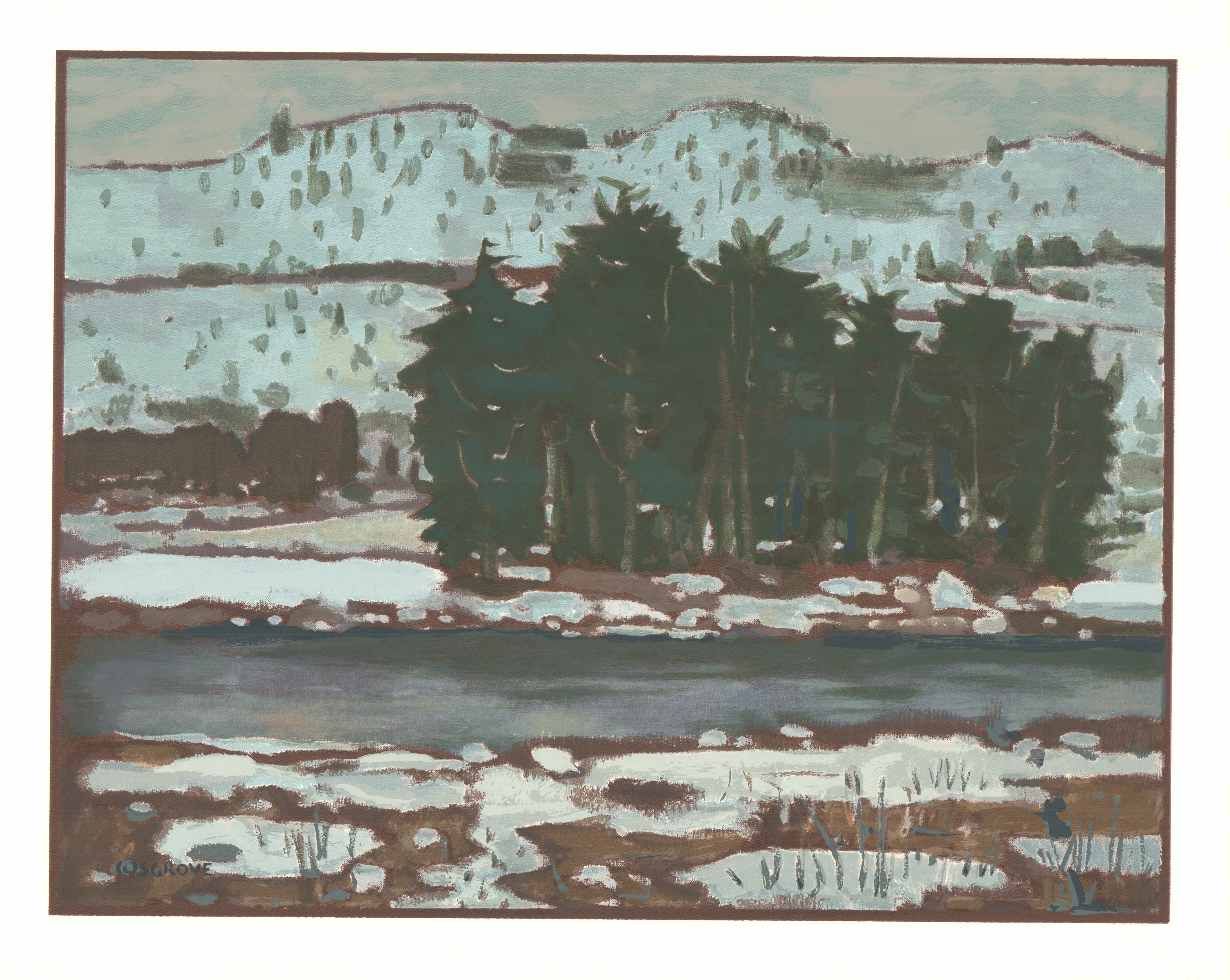St. Maurice River by Stanley Morel Cosgrove - 23 X 29" (Silkscreen ...