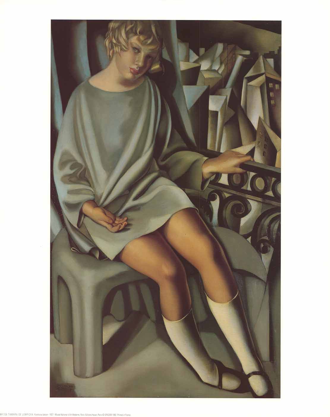 Kizette au Balcon, 1927 by Tamara de Lempicka - 16 X 20" (Art Print ...