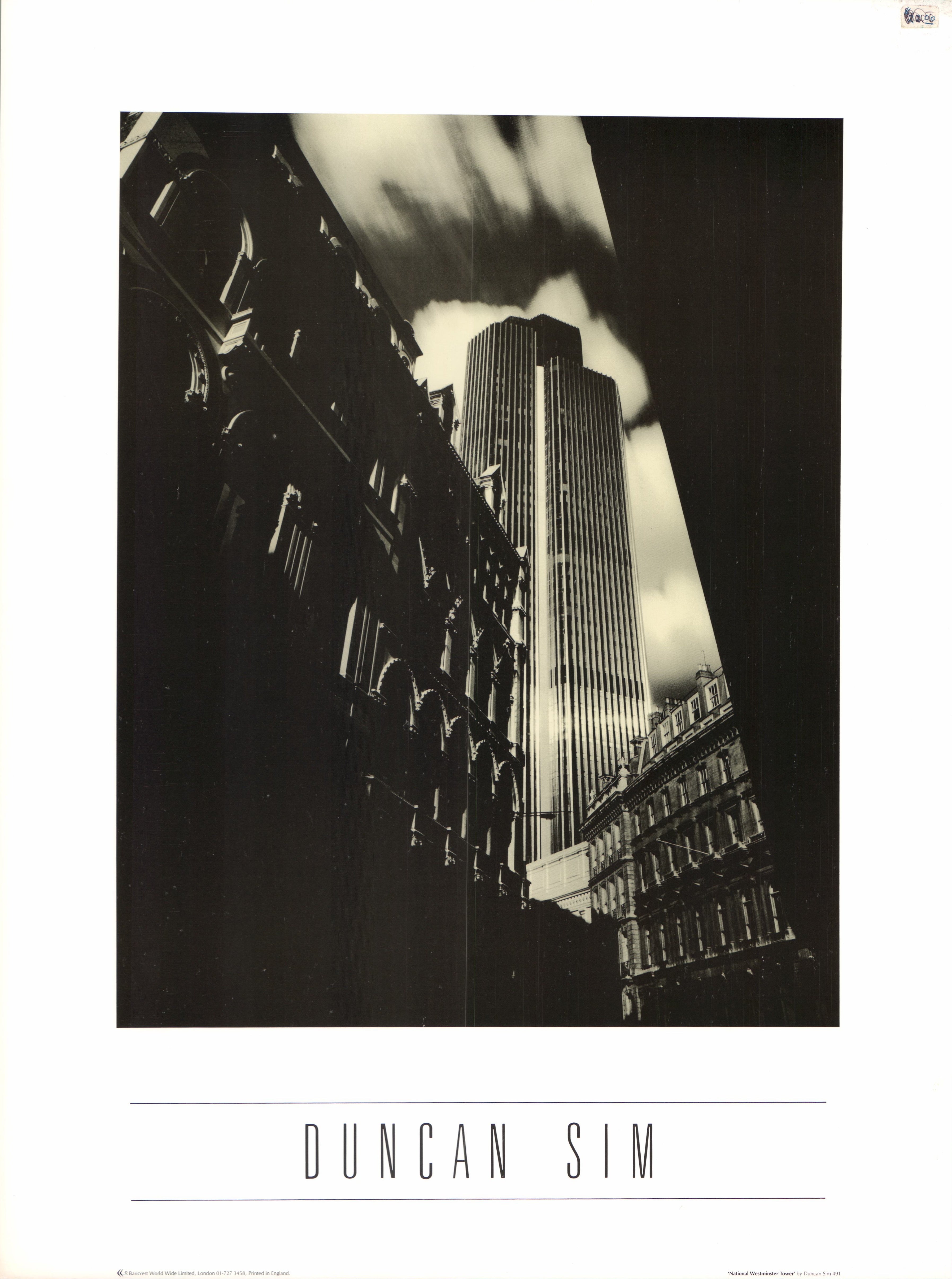 National Westminster Tower by Duncan Sim - 18 X 24 Inches (Art Print ...