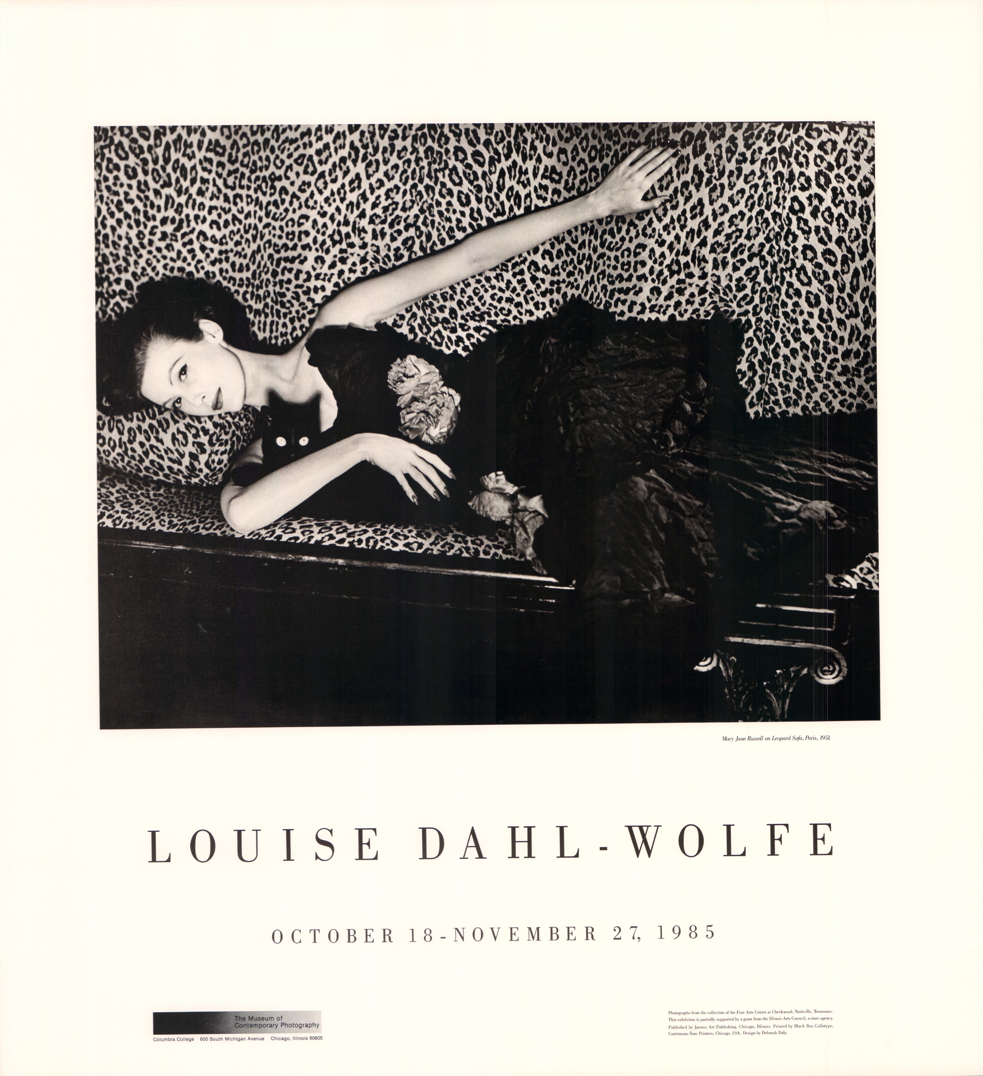 Mary Jane Russell on Leopard Sofa Paris, 1951 by Louise Dahl - 24 X 26 ...
