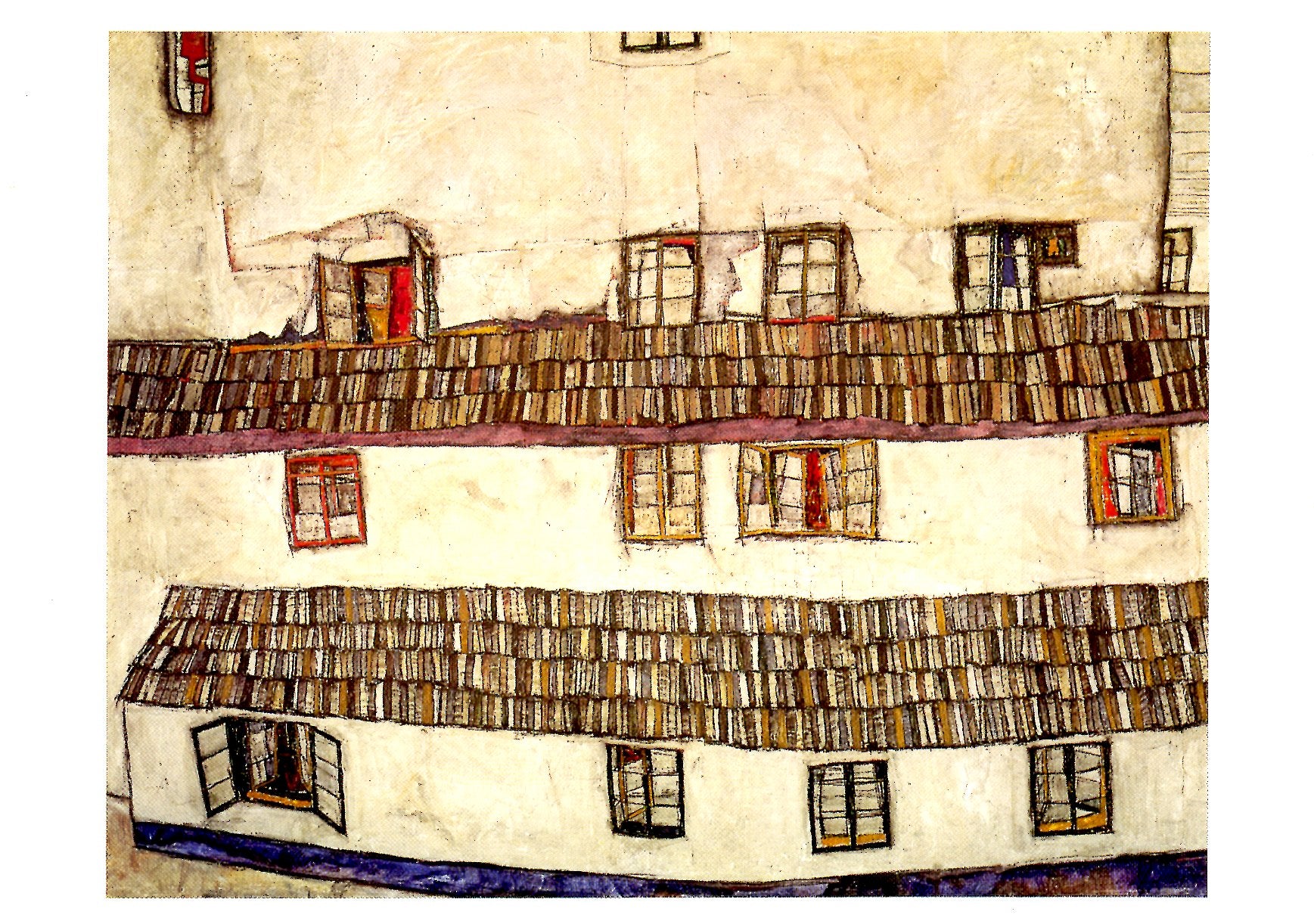 Façade de Maison, 1914 by Egon Schiele - 4 X 6 Inches (10 Postcards ...