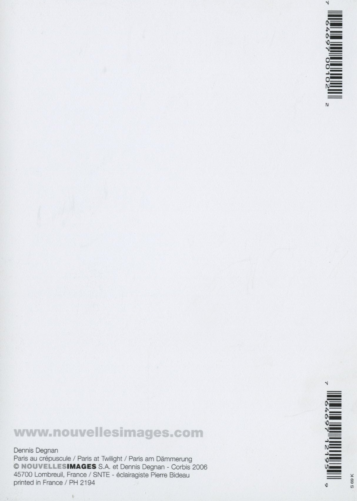 Paris au Crépuscule by Dennis Degnan - 4 X 6 Inches (10 Postcards) – Artistica Fine Art