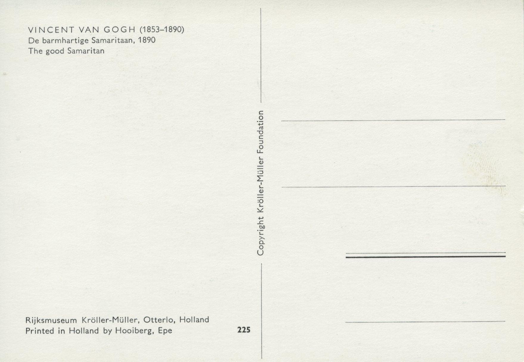 The Good Samaritan by Vincent Van Gogh - 4 X 6 Inches (10 Postcards ...