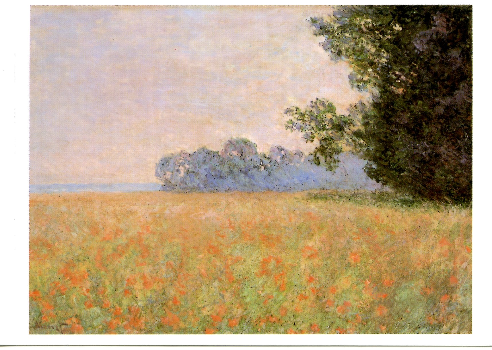 Le Champ d'avoine aux coquelicots, 1889 by Claude Monet - 4 X 6 Inches ...