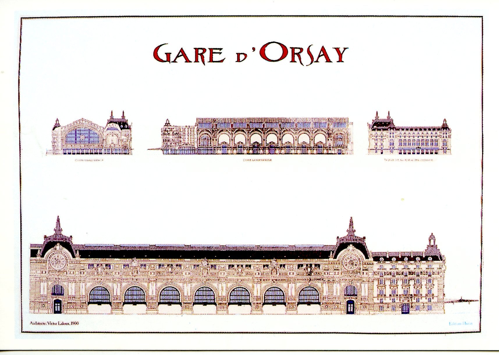 La Gare d'Orsay by Victor Laloux - 4 X 6 Inches (10 Postcards ...