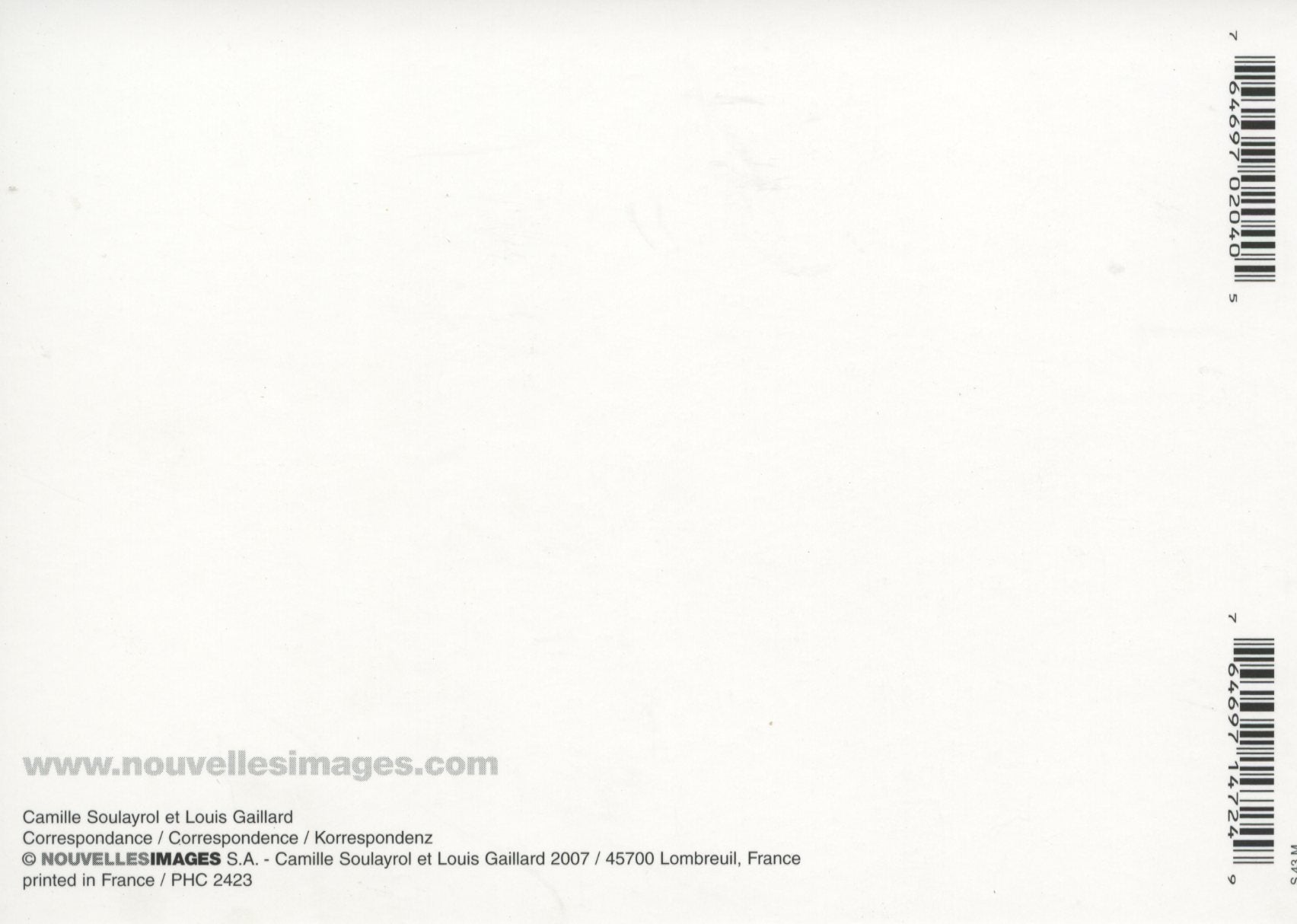 Correspondance by Camille Soulayrol et Louis Gaillard - 4 X 6 Inches ...