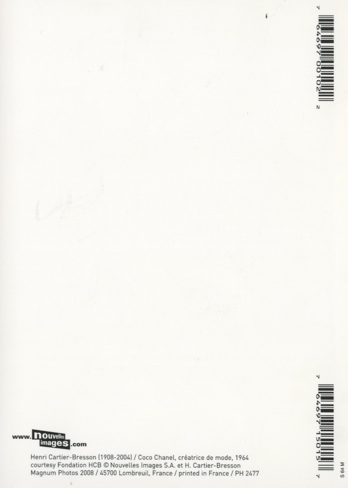 Coco Chanel by Henri Cartier-Bresson - 4 X 6 Inches (10 Postcards ...