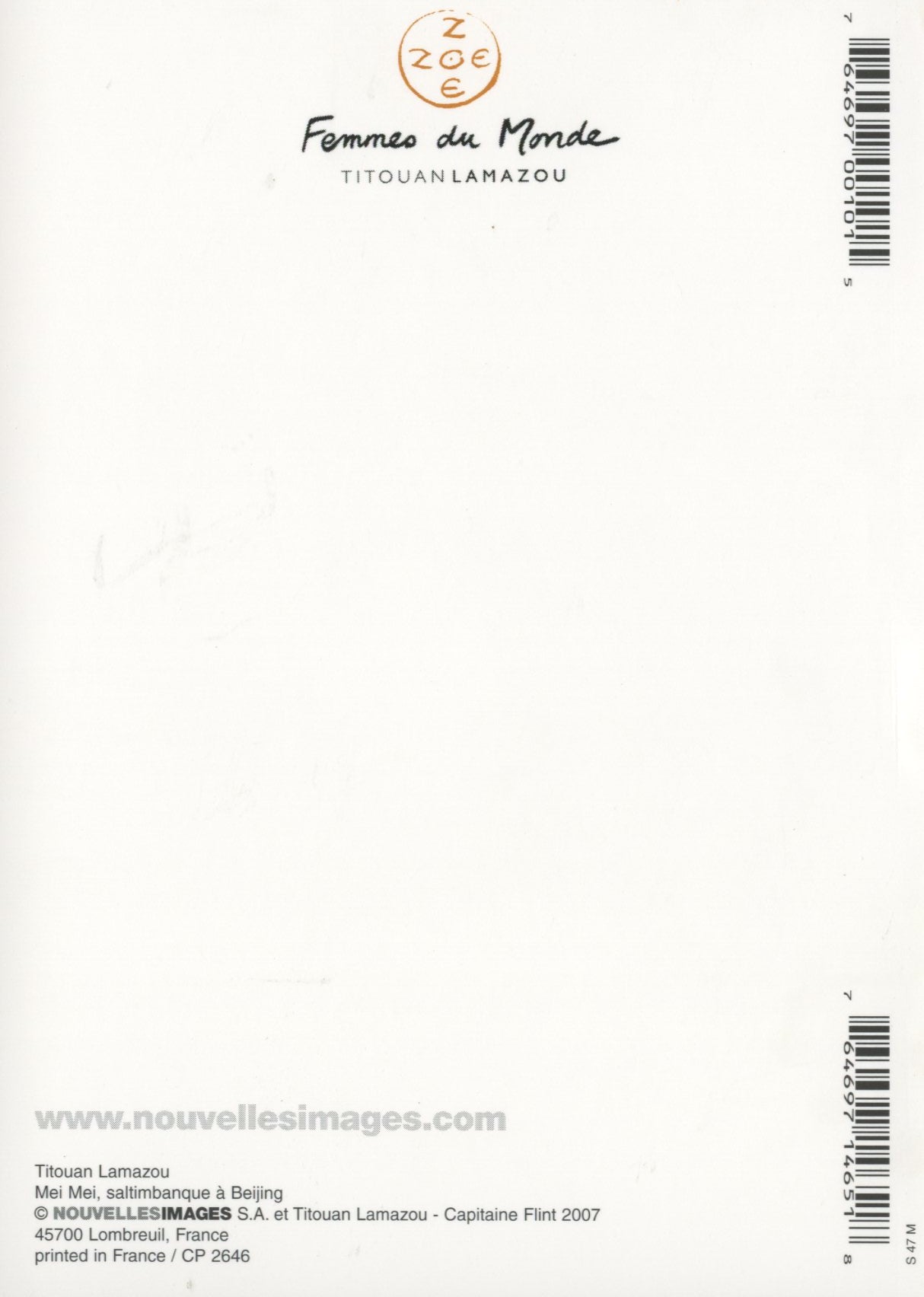 Mei Mei, Saltimbanque à Beijing by Titouan Lamazou - 4 X 6 Inches (10 ...