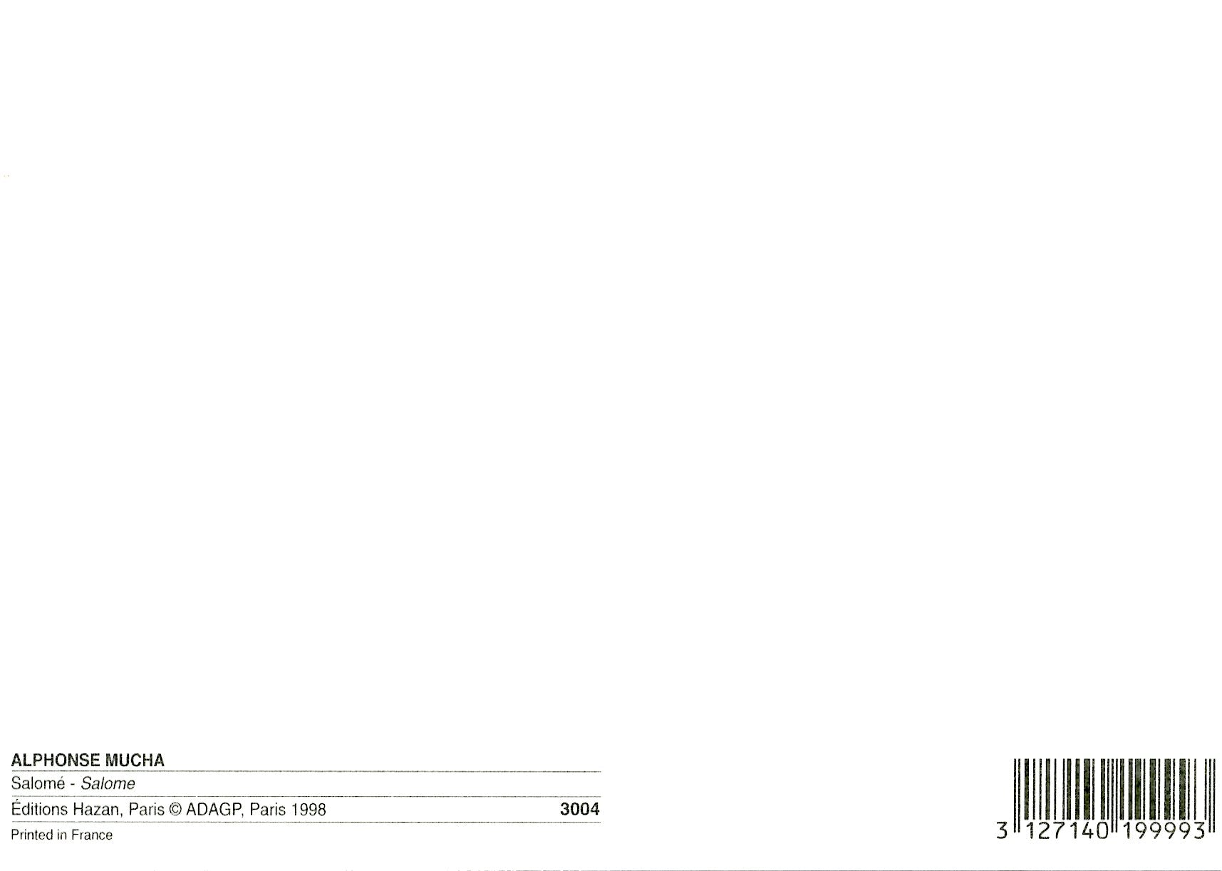 Salomé by Alphonse Mucha - 4 X 6 Inches (10 Postcards) – Artistica Fine Art