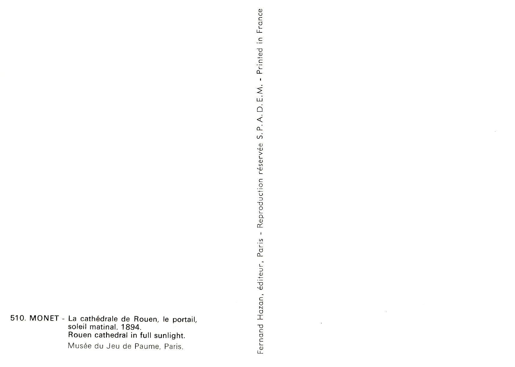 La cathédrale de Rouen, le portail, soleil matinal, 1894 by Claude Mon ...