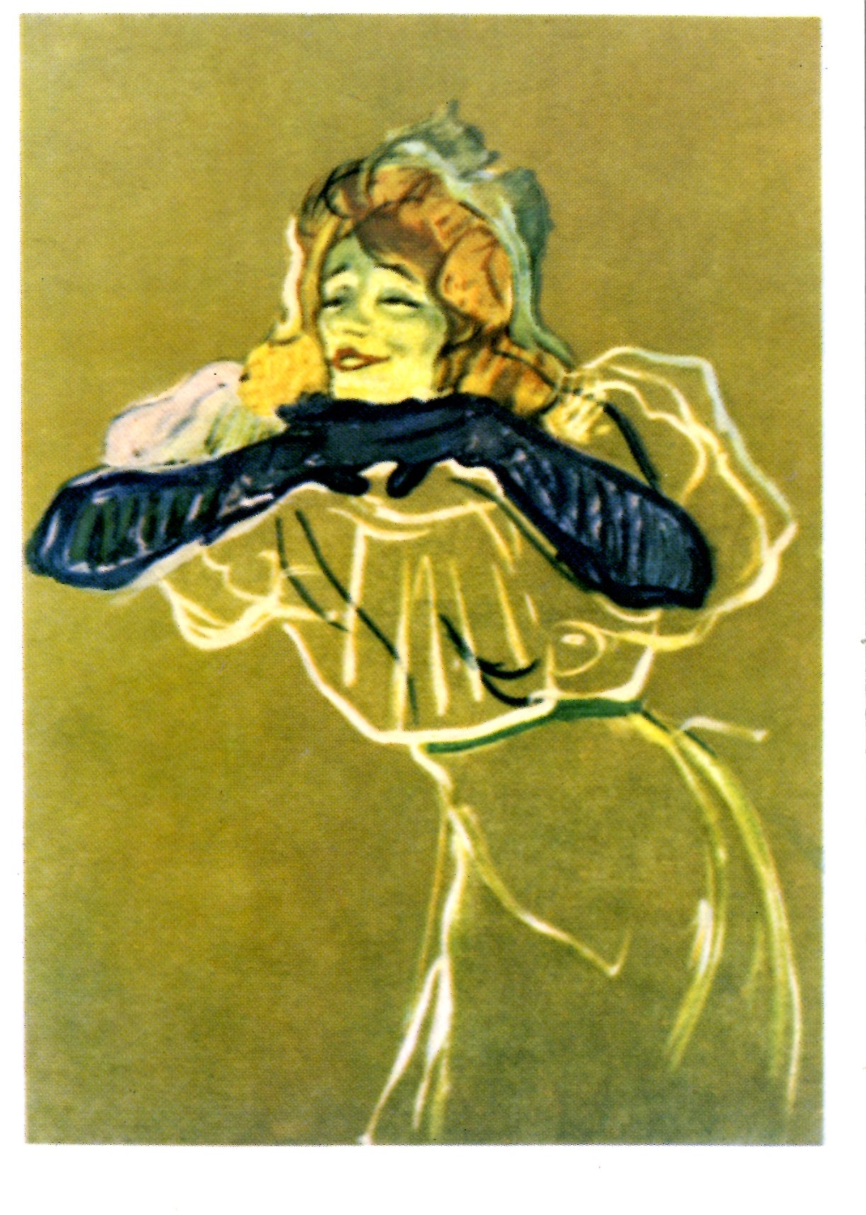 Yvette Guilbert by Henri de Toulouse-Lautrec - 4 X 6 Inches (10 Postca ...