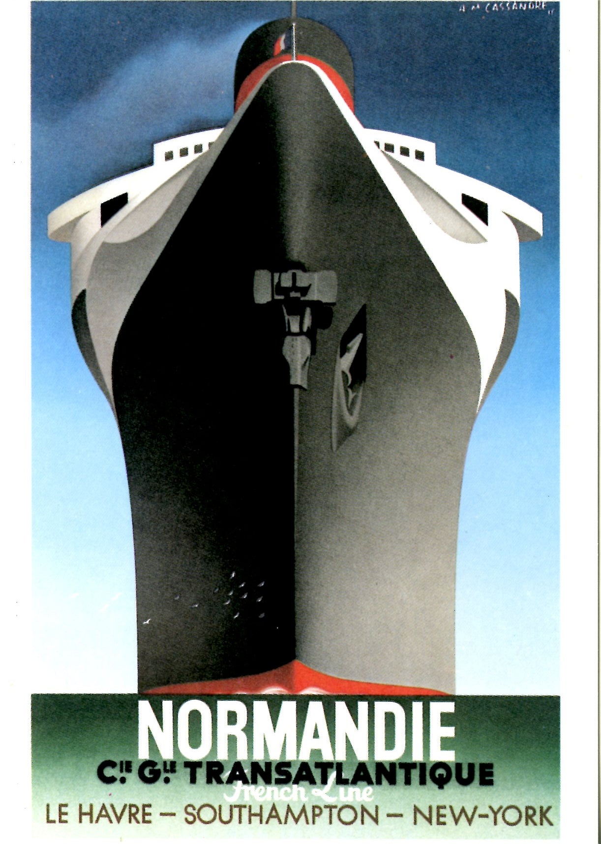 Normandie, 1935 by Cassandre - 4 X 6 Inches (10 Postcards) – Artistica ...