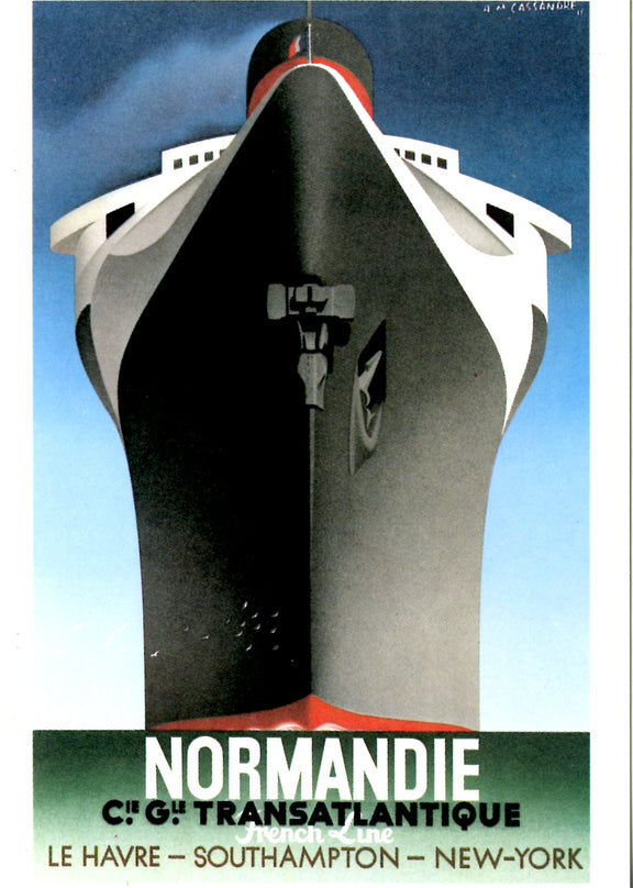 Normandie, 1935 by Cassandre - 4 X 6 Inches (10 Postcards) – Artistica ...