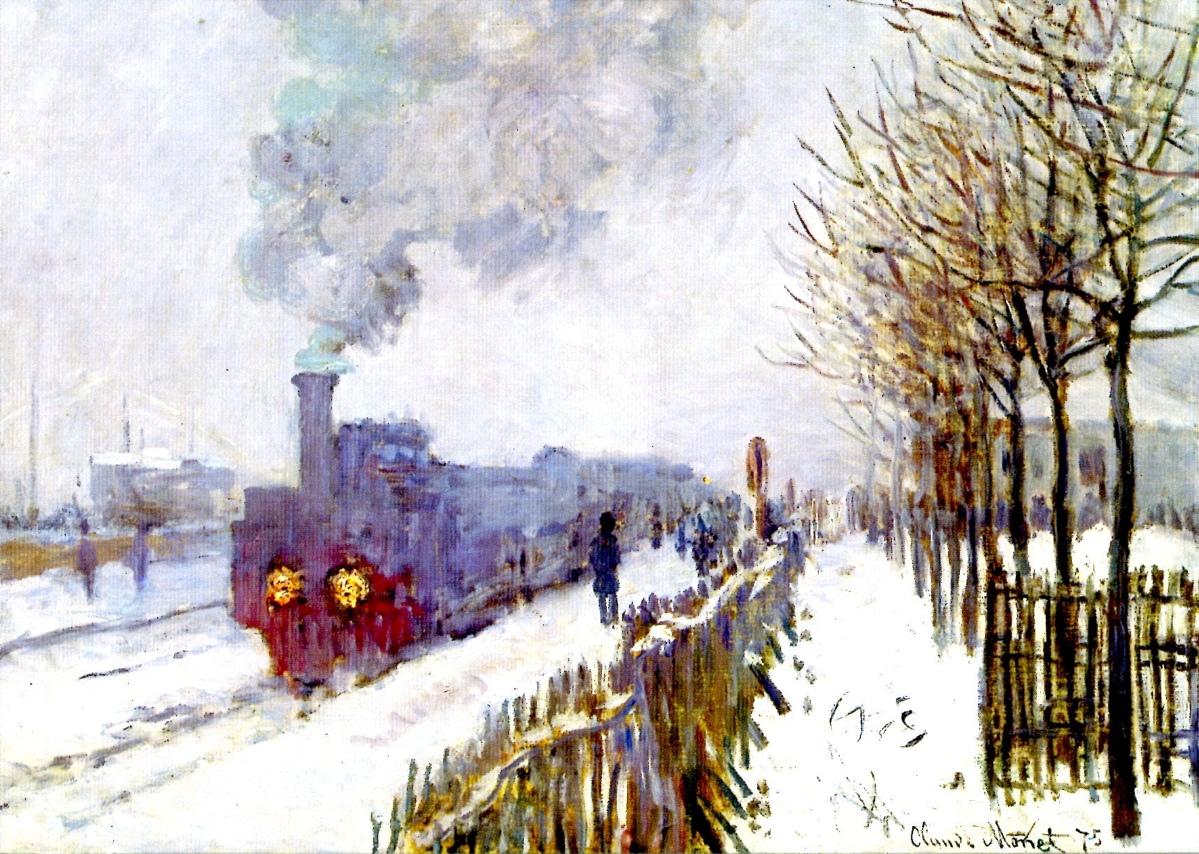 Le train dans la neige by Claude Monet - 4 X 6 Inches (10 Postcards ...