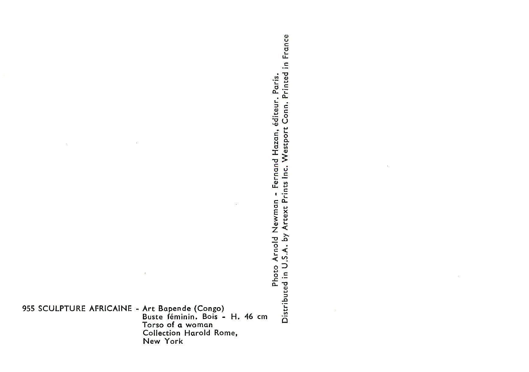 Art Bapende, Sculpture Africaine - 4 X 6 Inches (10 Postcards ...