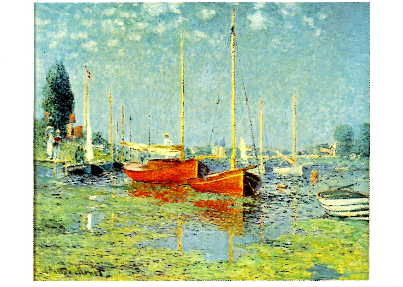Les Bateaux rouges, Argenteuil, 1875 by Claude Monet - 4 X 6 Inches (1 – Artistica Fine Art