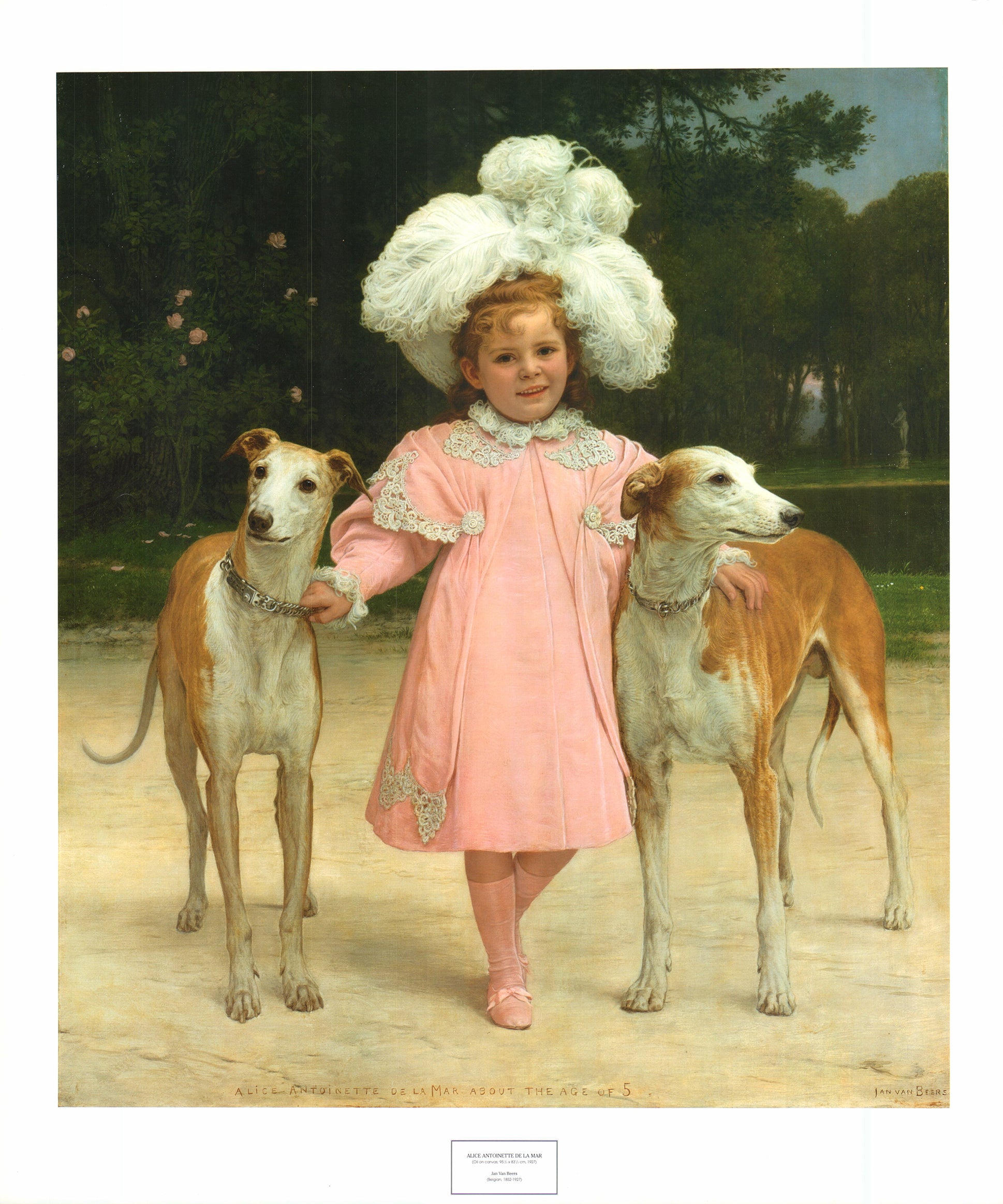 Alice Antoinette de la Mar by Juan Van Beers - 28 X 33 Inches (Art Pri ...