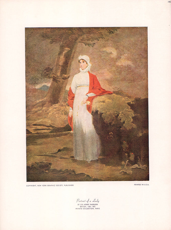 Portrait of a Lady by Sir Henry Raeburn - 10 X 13 Inches (Art Print ...