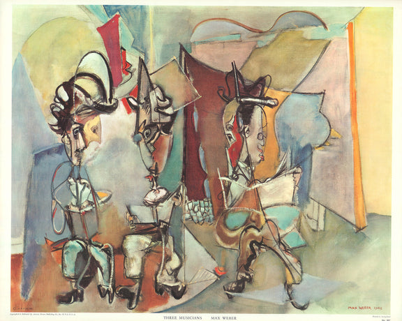 Three Musicians 1945 by Max Weber - 19 X 24 Inches (Offset Fine Art ...