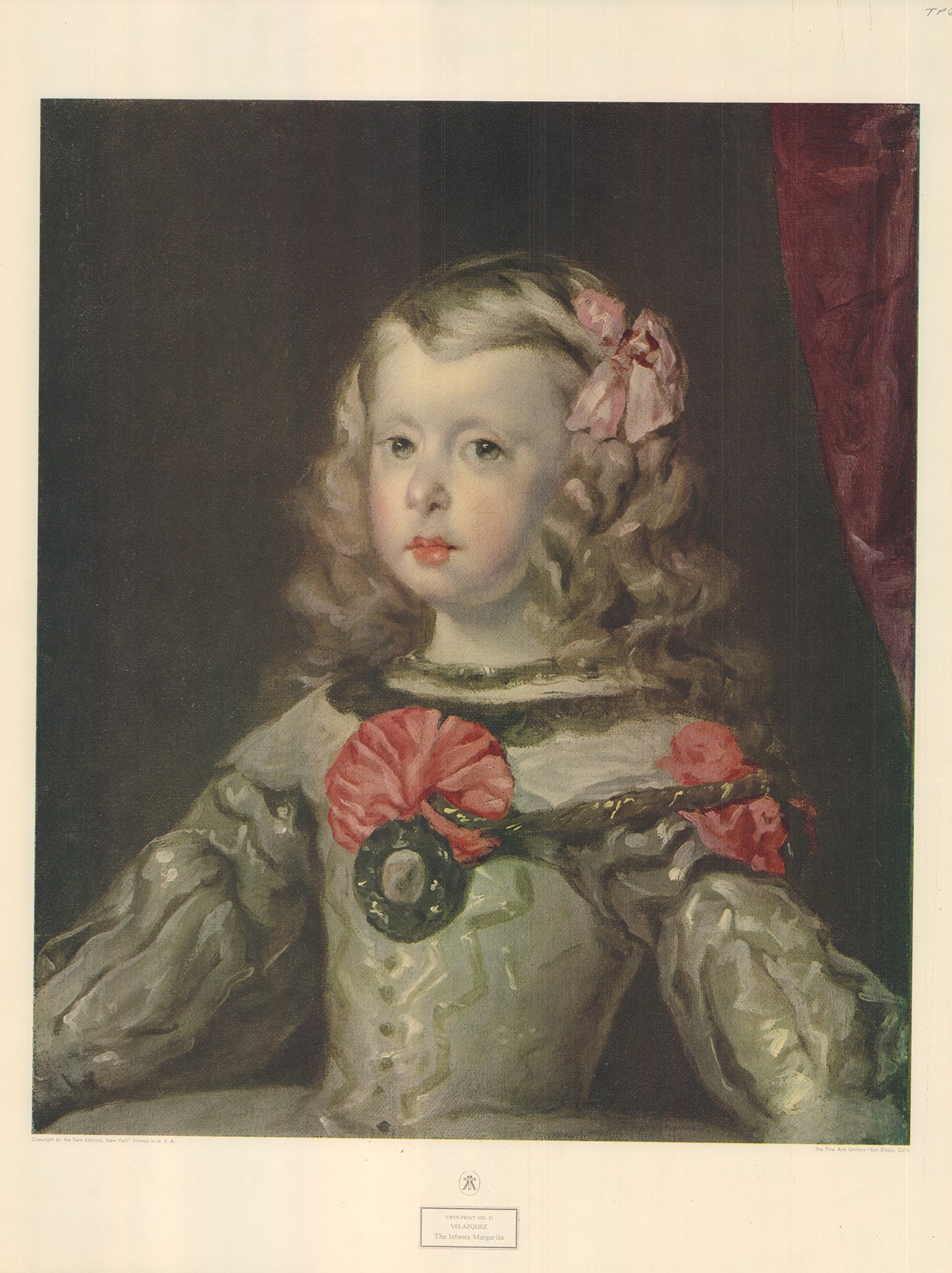 The Infanta Margarita by Diego Velazquez - 20 X 26 Inches (Art Print ...